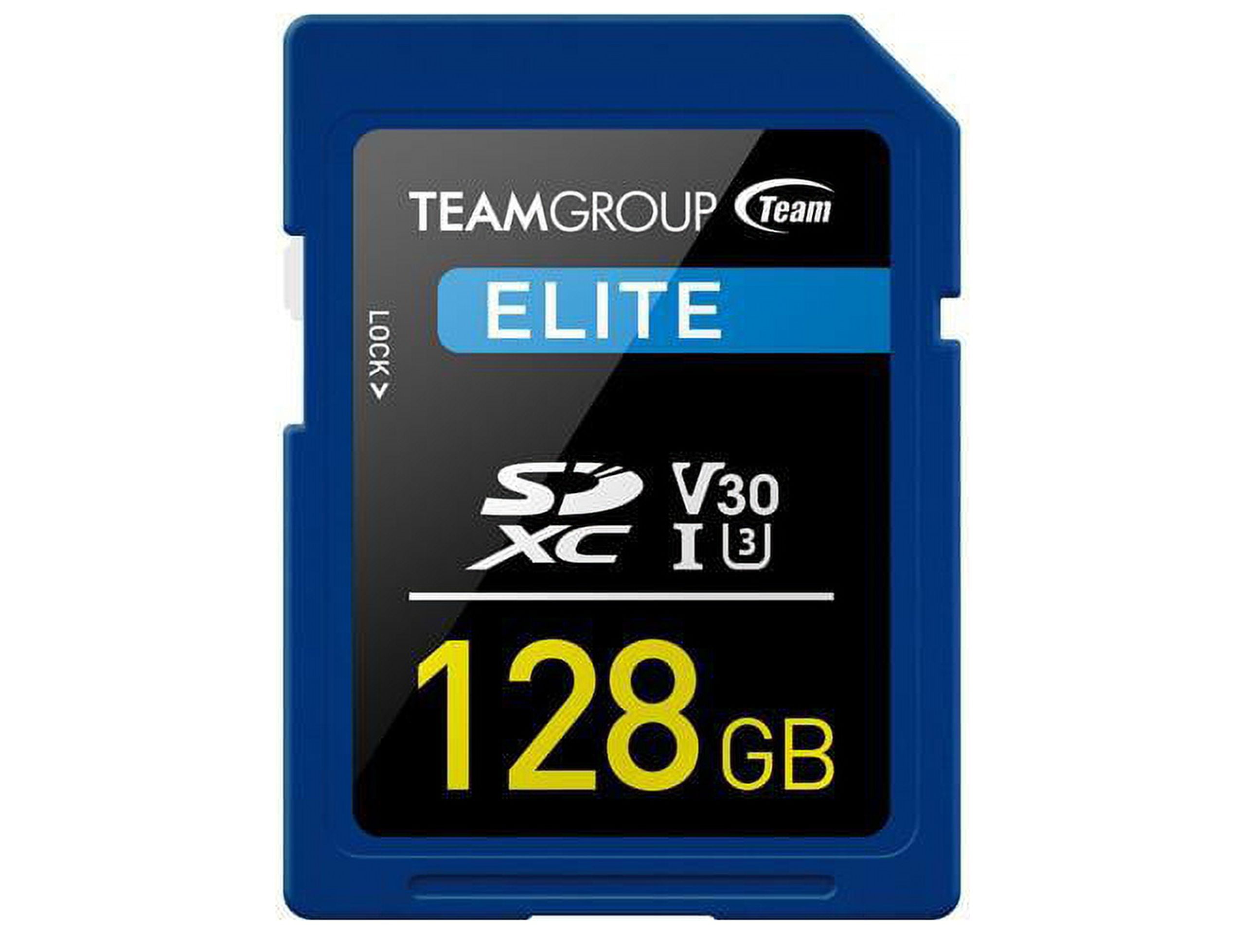 Team Group 128GB Elite SD Card UHS-I U3 V30 Read/Write Speed Up to 100 ...