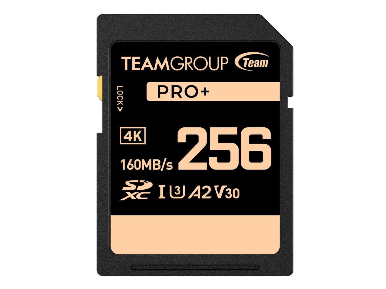 Team Group 256GB PRO+ SDXC U3 V30 A2 4K SD Card, Read/Write Speed Up to ...