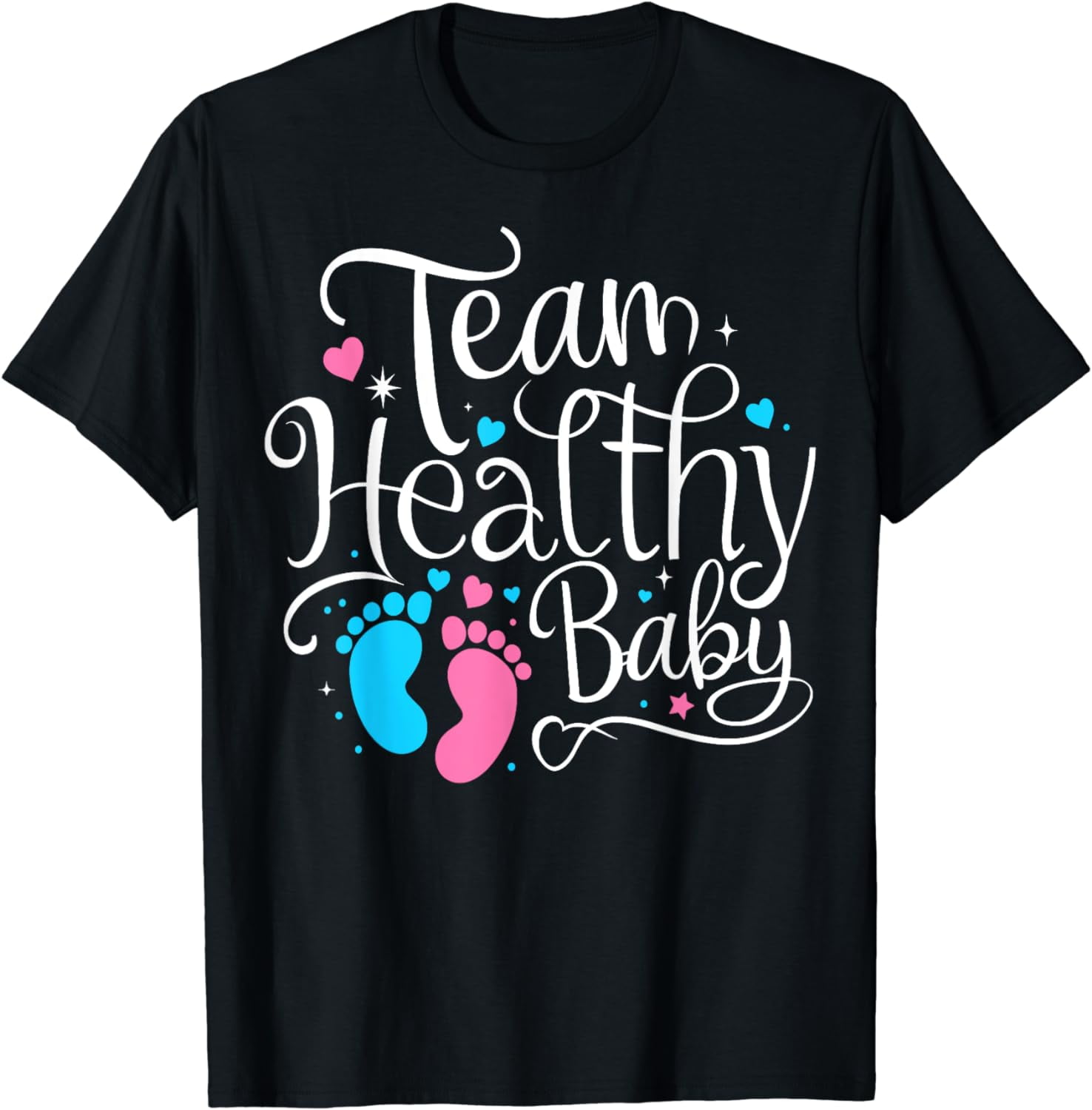Team Healthy Baby Shower Gender Reveal Party T-Shirt - Walmart.com