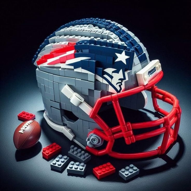 Team Helmet Building Block Set Professional Football Helmet Building ...