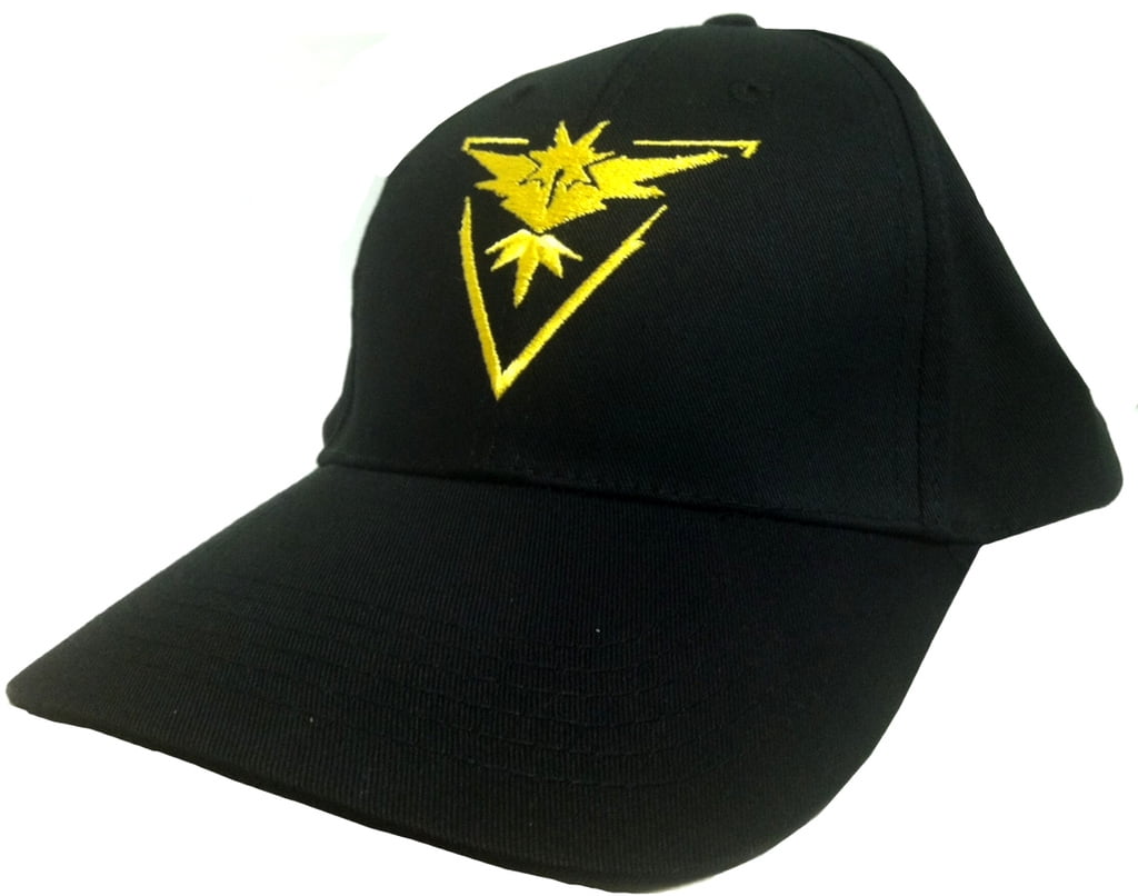Team Instinct Black Hat Yellow Pokemon Go Costume Cosplay Baseball Cap ...