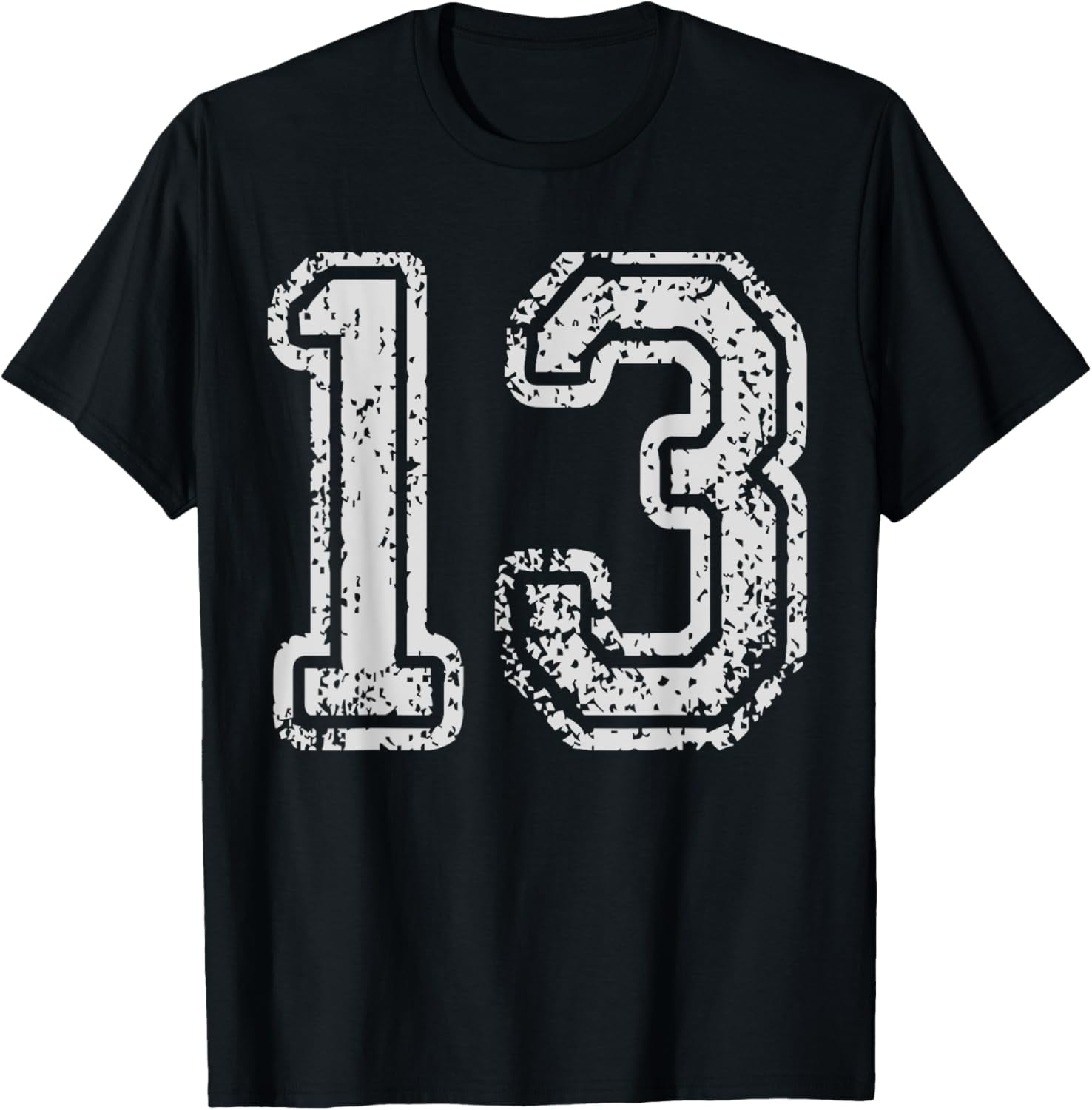 Team Jersey Uniforms Number 13 Thirteen School Sports Bdays T-Shirt ...
