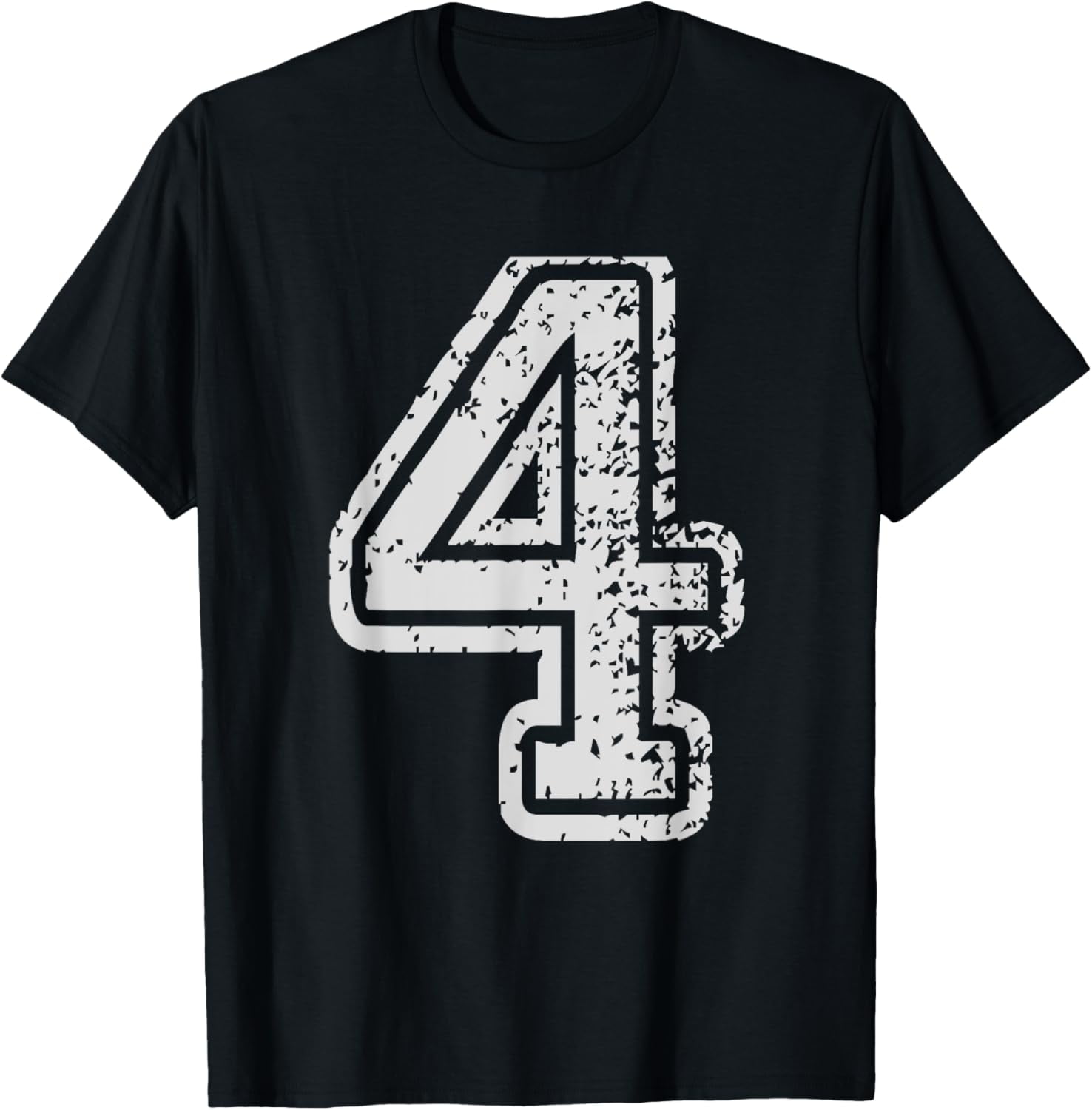 Team Jersey Uniforms Number 4 Four School Sports Birthdays T-Shirt ...