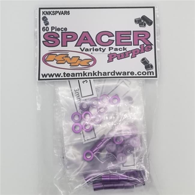 Team KNK KNKSPVAR6 3 mm Aluminum Spacer Variety Pack for RC Vehicle ...