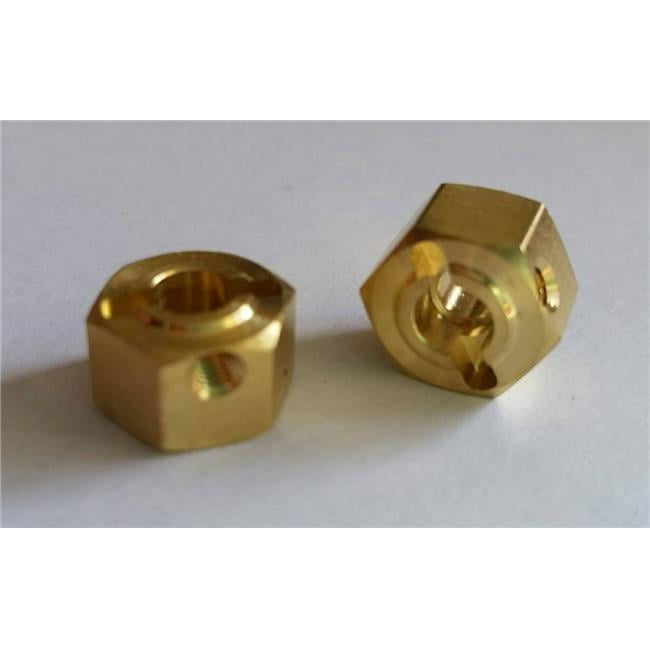 Team KNK KNK12X10BRA 12 x 10 mm Wide Brass Hexes with Hardward - 2 ...