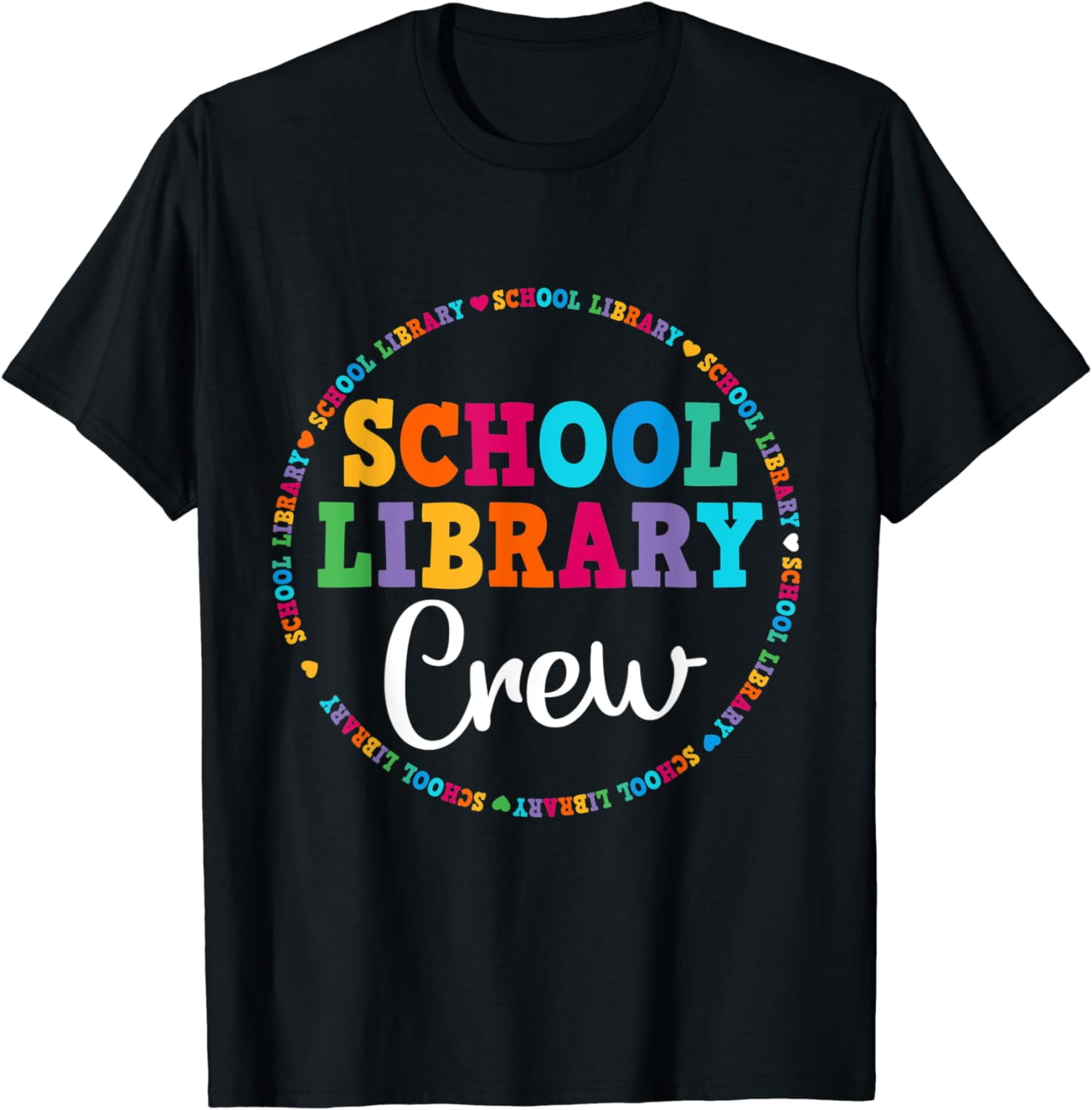 Team Library Crew Tee Teacher Student Funny Back To School T-Shirt ...