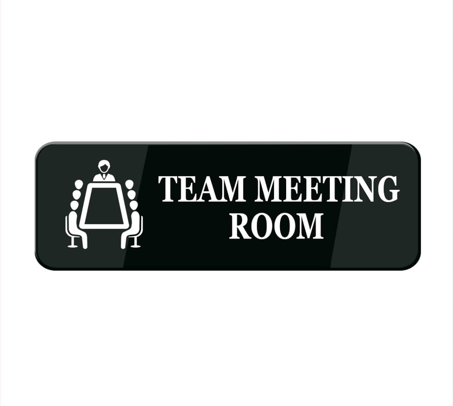 Team Meeting Room Sign,Acrylic Sign Safety Informative Sign With ...