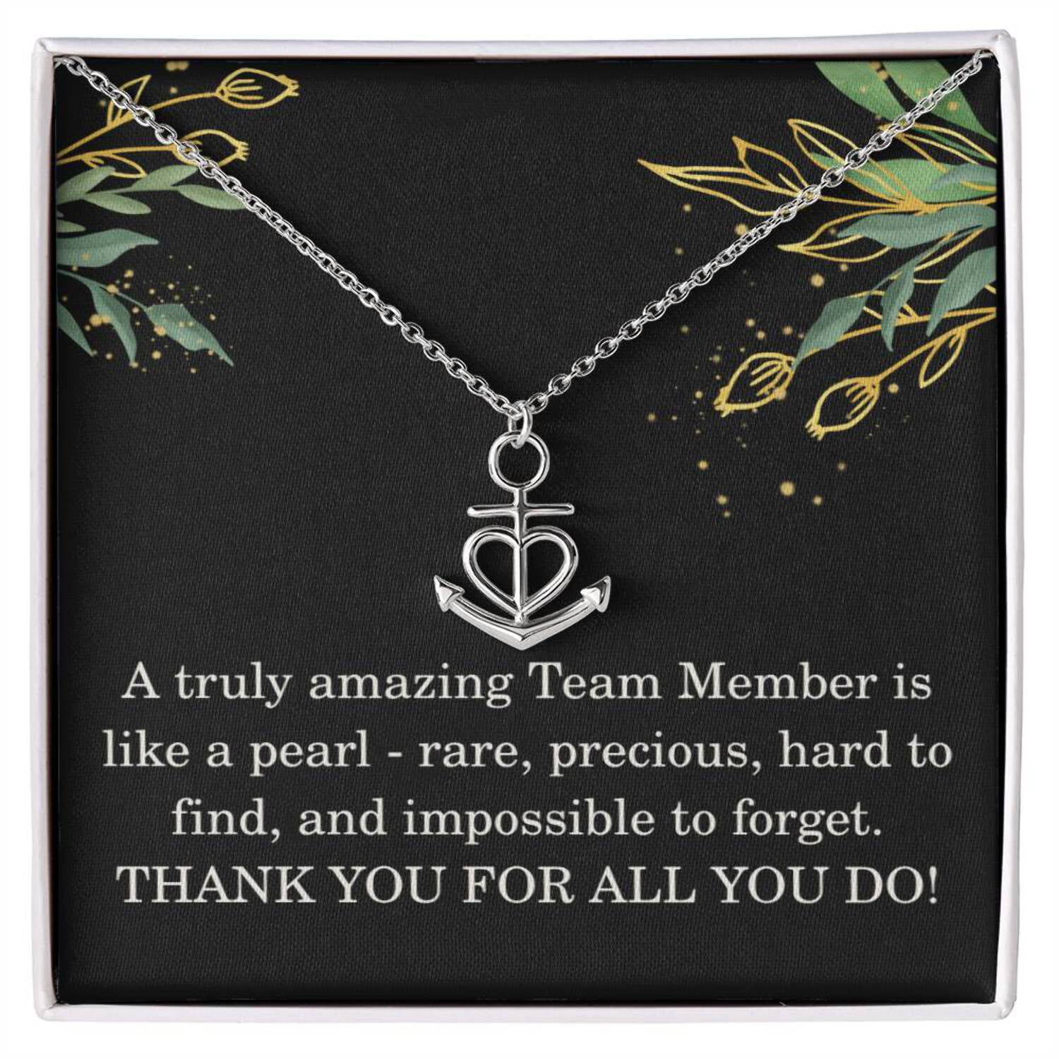 Team Member Christmas Gift Coworker Necklace Colleague Appreciation ...