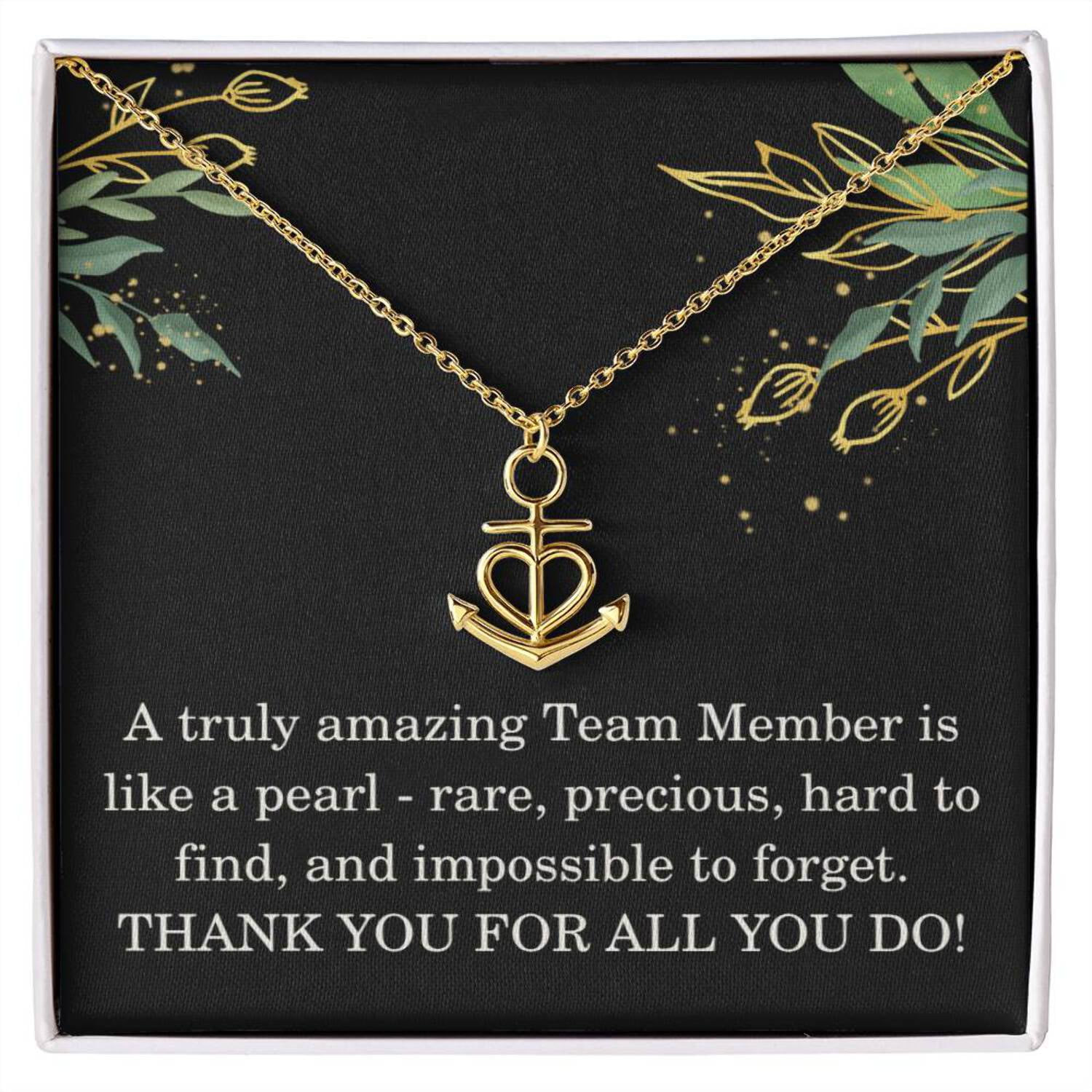 Team Member Christmas Gift Coworker Necklace Colleague Appreciation ...