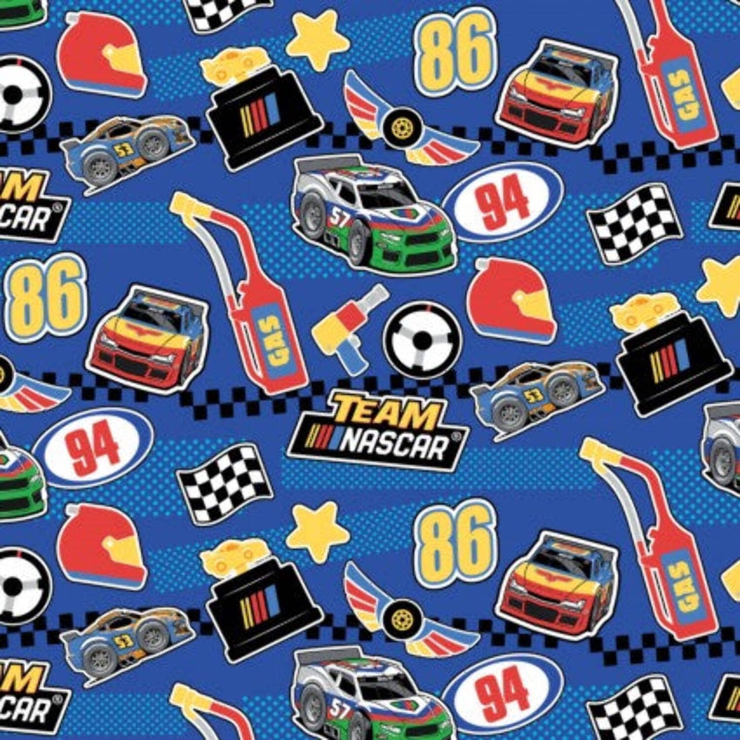 Team Nascar Nascar Checker Cotton Fabric - Walmart.com