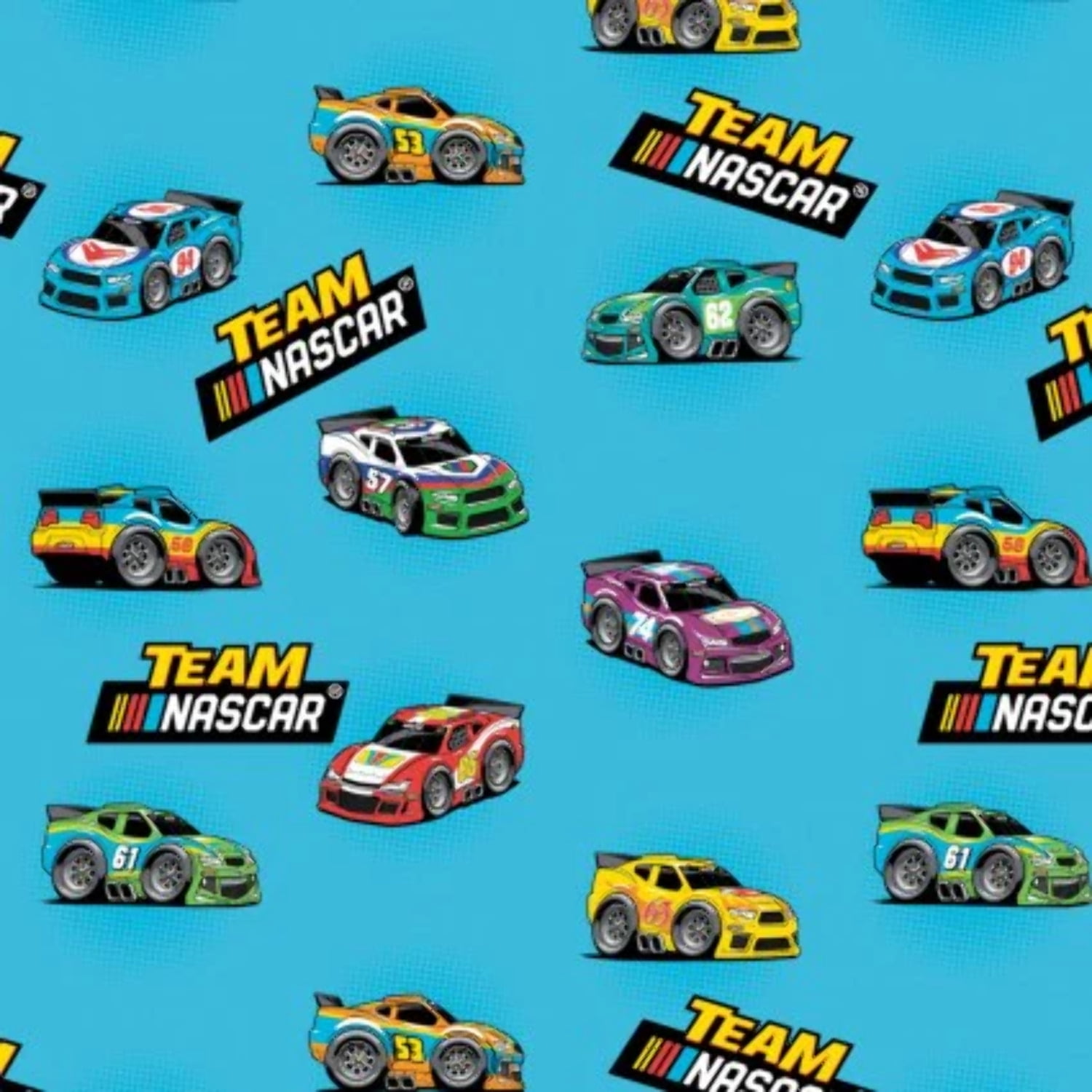 Team Nascar-Nascar Team Mini Cars Cotton Fabric - Walmart.com