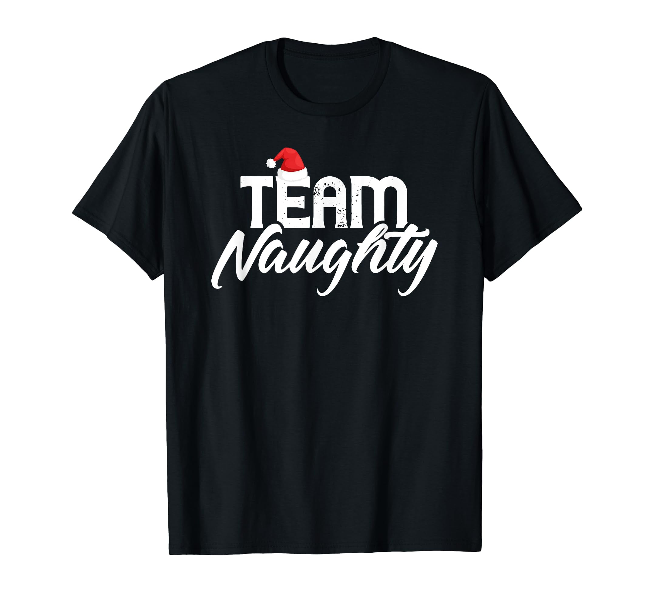 Team Naughty Shirt Funny Couple Matching Outfit Team Nice T-Shirt Black ...