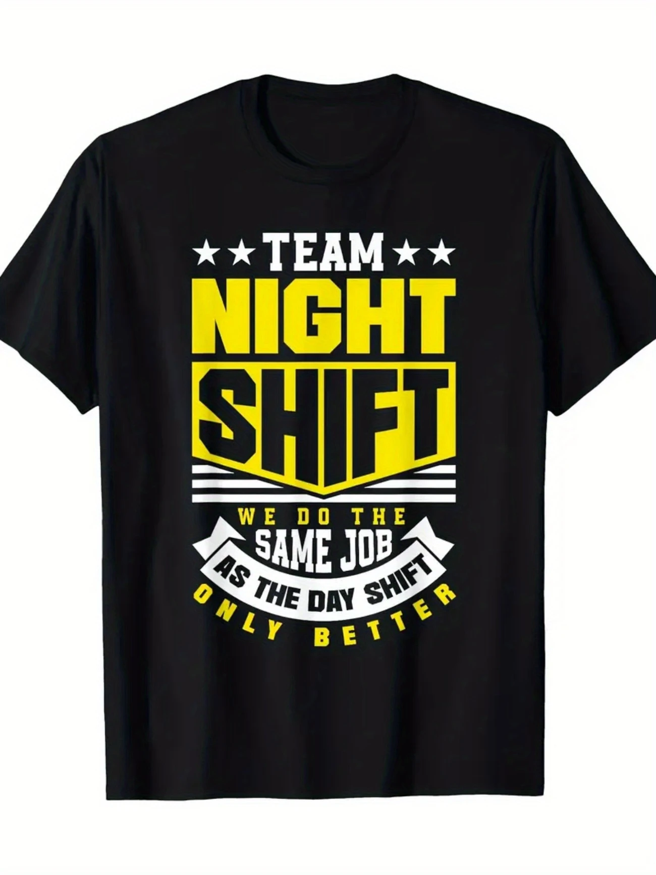 "Team Night Shift" Fashion Couple T-Shirt Set - Breathable Short Sleeve ...