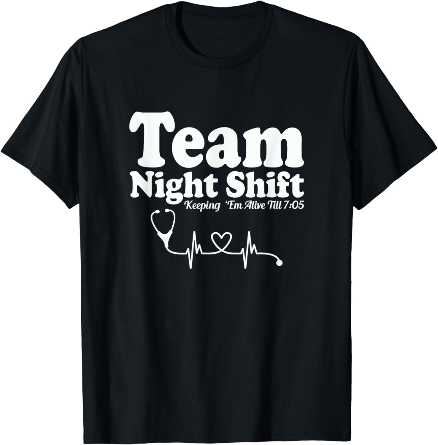 Team Night Shift Nursing Crew Nurse Life Squad Funny Medical T-Shirt ...