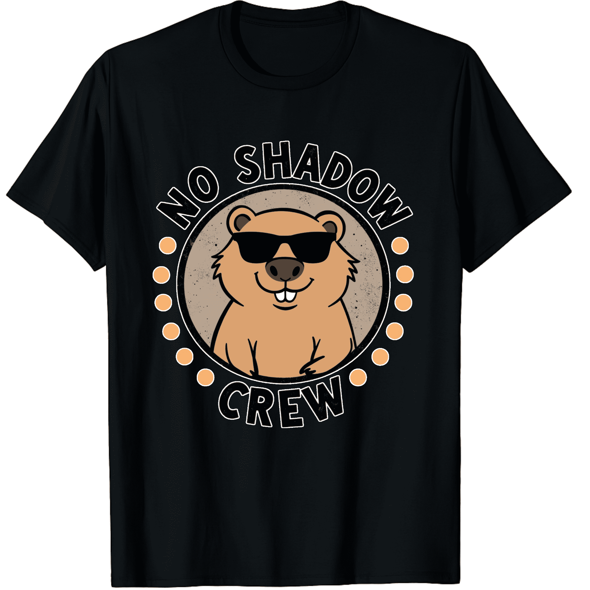 Team No Shadow Crew Groundhog Day 2026 Men Women Short Sleeve Graphic T ...