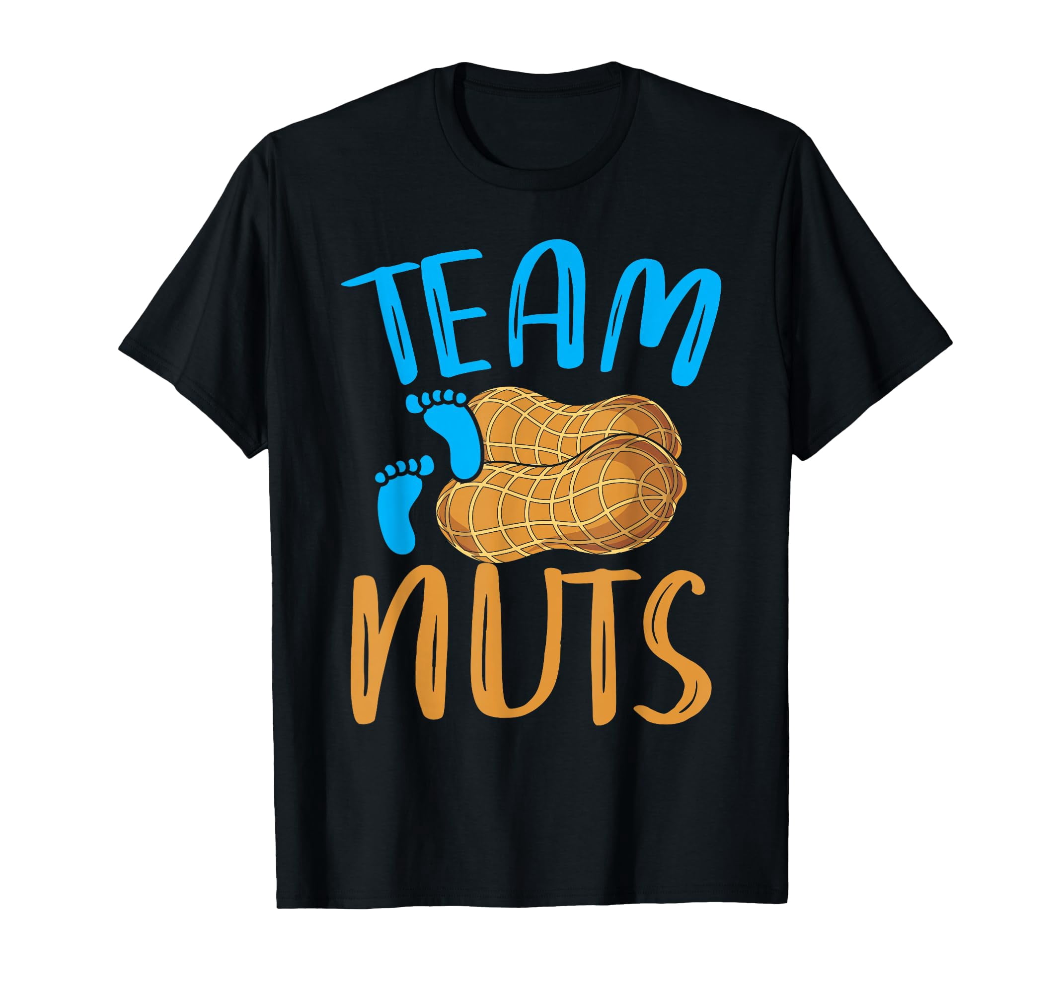 Team Nuts Baby Shower Party Funny Gender Reveal T-Shirt with Cartoon ...