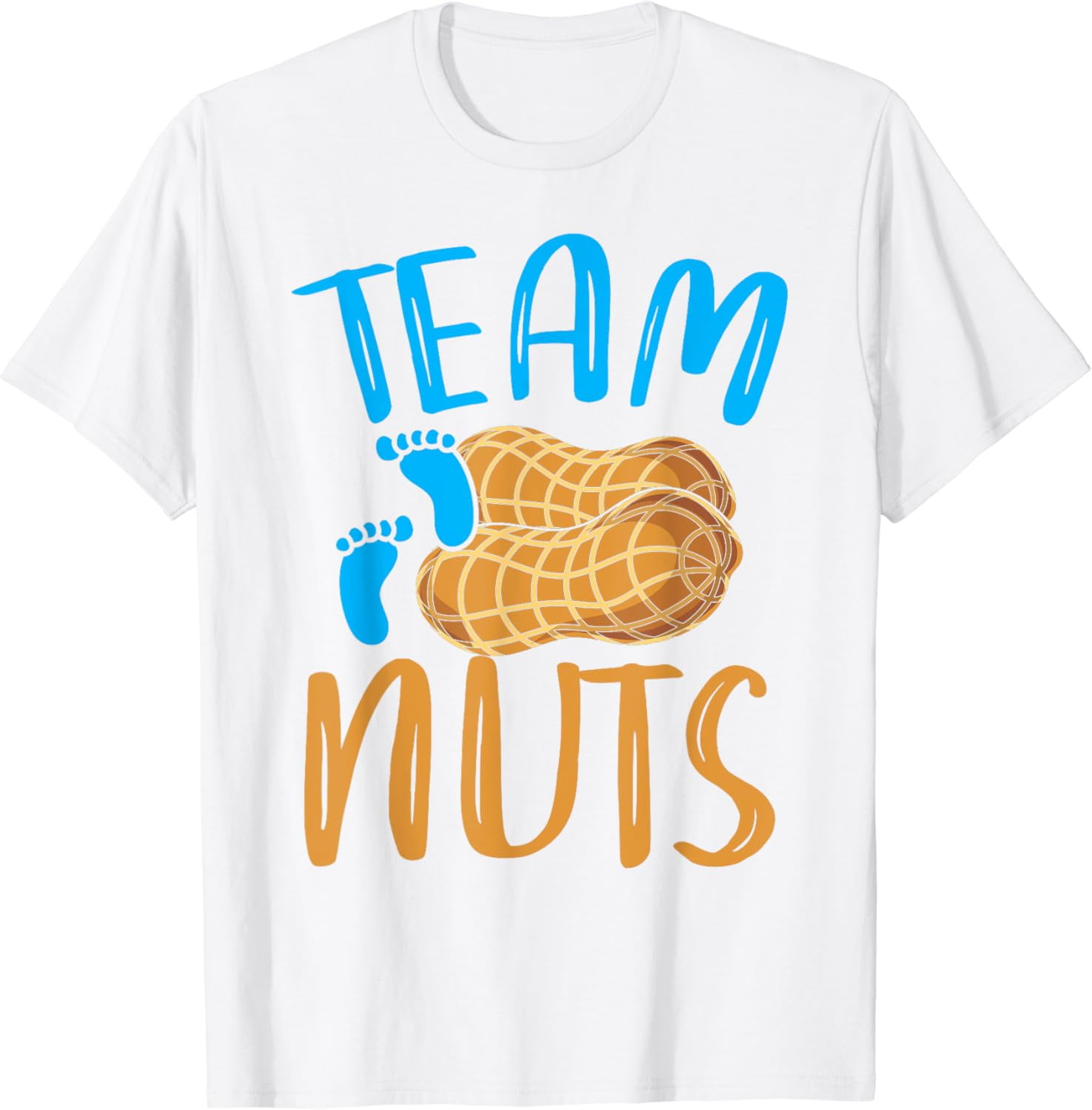 Team Nuts Team Boy Baby Shower Party Funny Gender Reveal T-Shirt ...