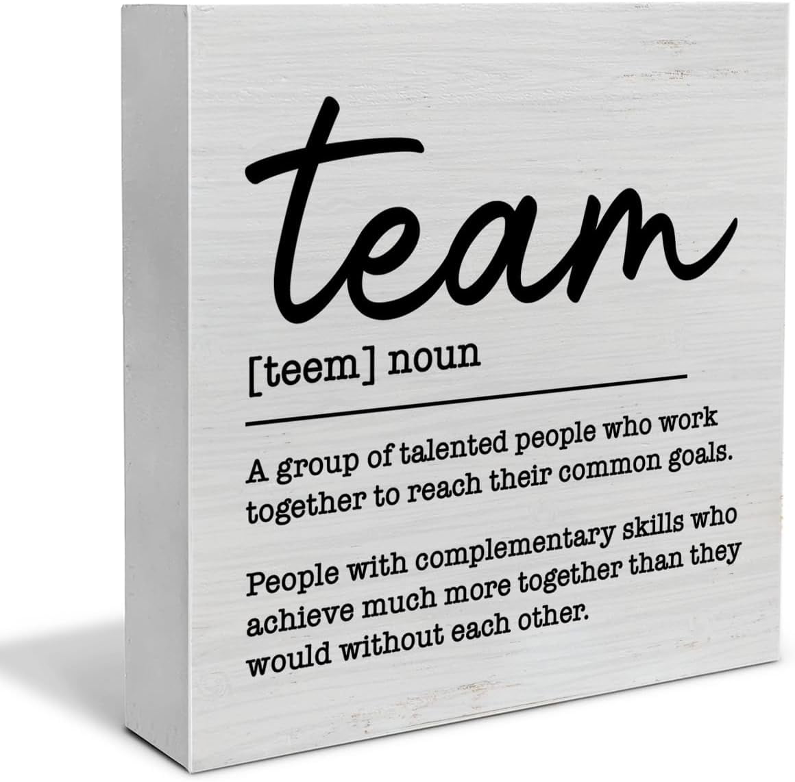 Team Office Decor Team Definition Wooden Sign Home Office Cubicle Decor ...