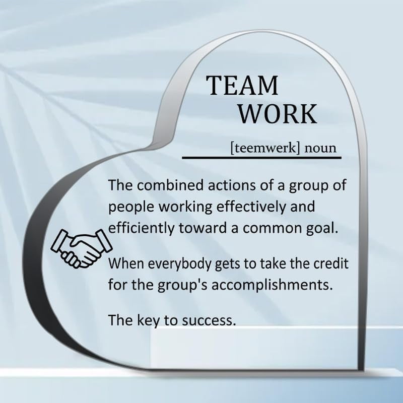 Team Office Signs Teamwork Definition Acrylic Desk Plaque Sign Home ...
