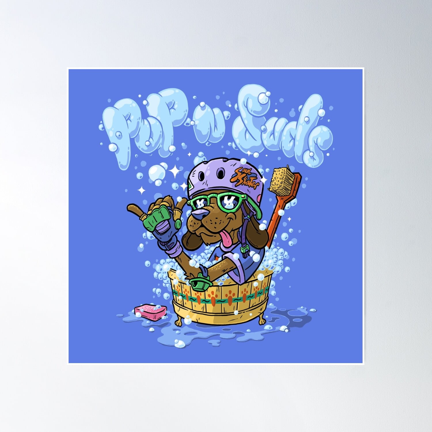 Team Pup 'N Suds Poster Wall Art, Modern Wall Decor, 30x30 UNFRAMED ...