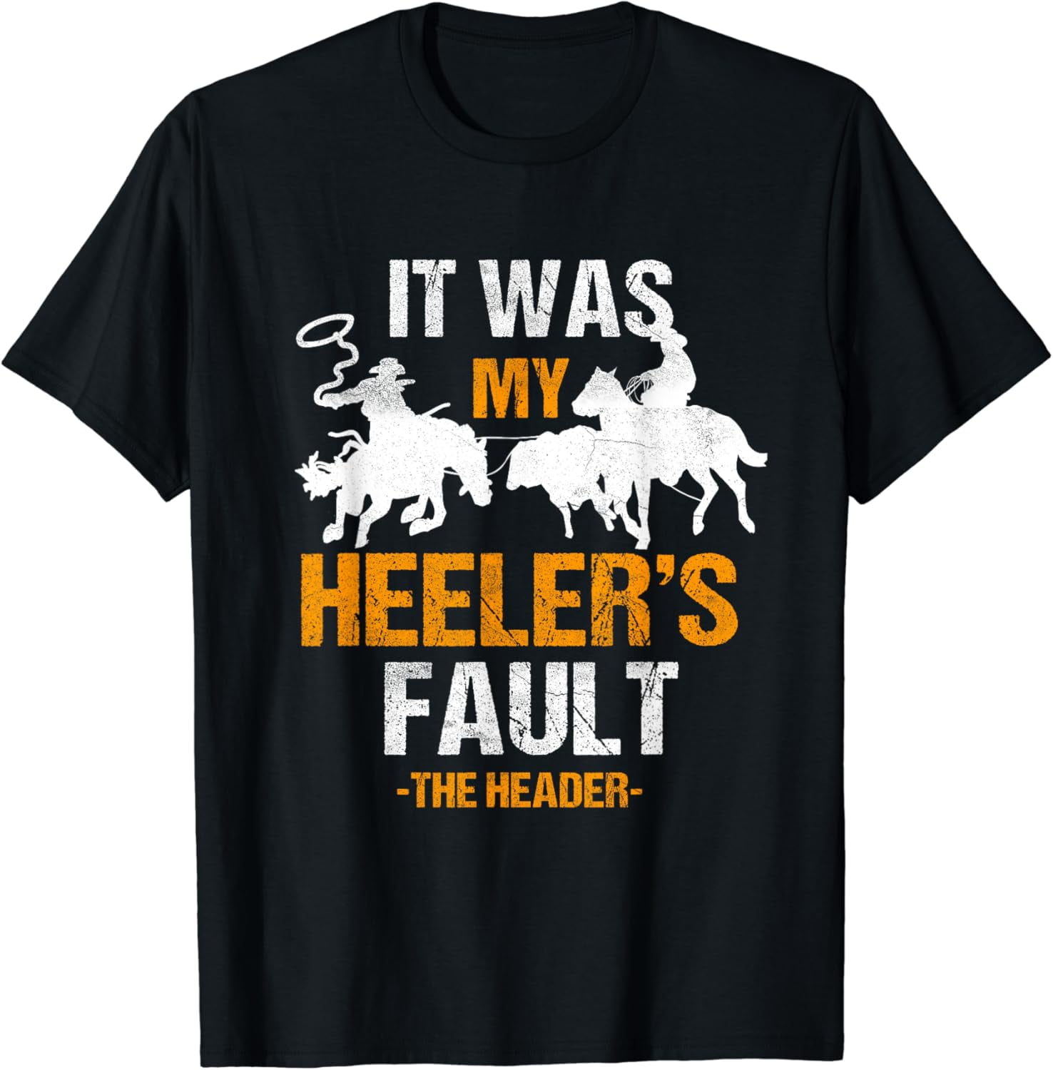 Team Roping Funny Rodeo Cowboy Cowgirl Horse Riding Roper T-Shirt ...