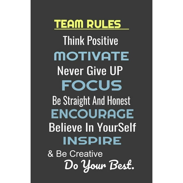 Team Rules : Makes a perfect gift for your rockstar team. A PERFECT ...