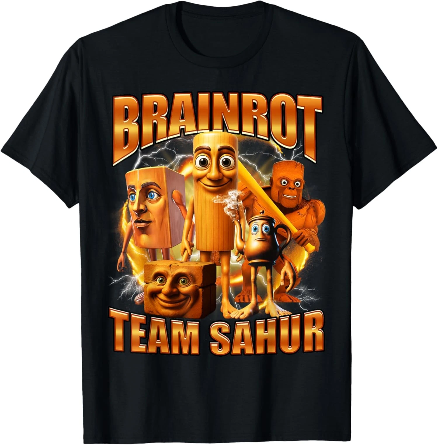 Team Sahur Italian Brainrot Meme Funny Viral Slang Graphic Unisex T ...