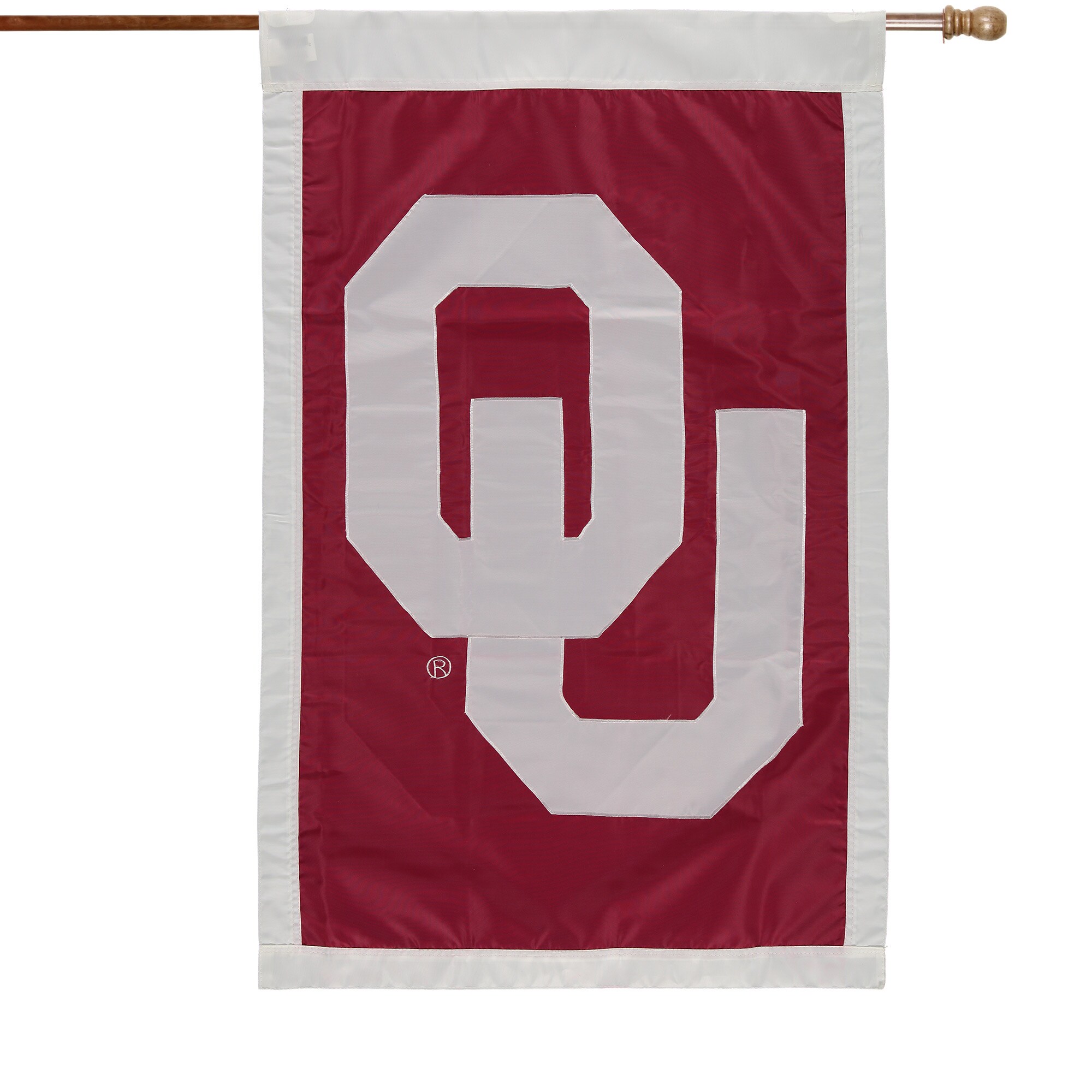 Oklahoma Sooners Crimson 28'' x 44'' Team Logo Applique Flag - Walmart.com
