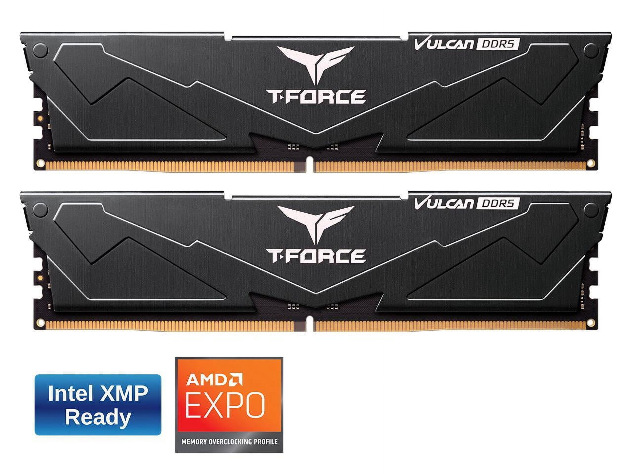 Team T-Force Vulcan 64GB (2 x 32GB) 288-Pin PC RAM DDR5 6400 (PC5 51200 ...