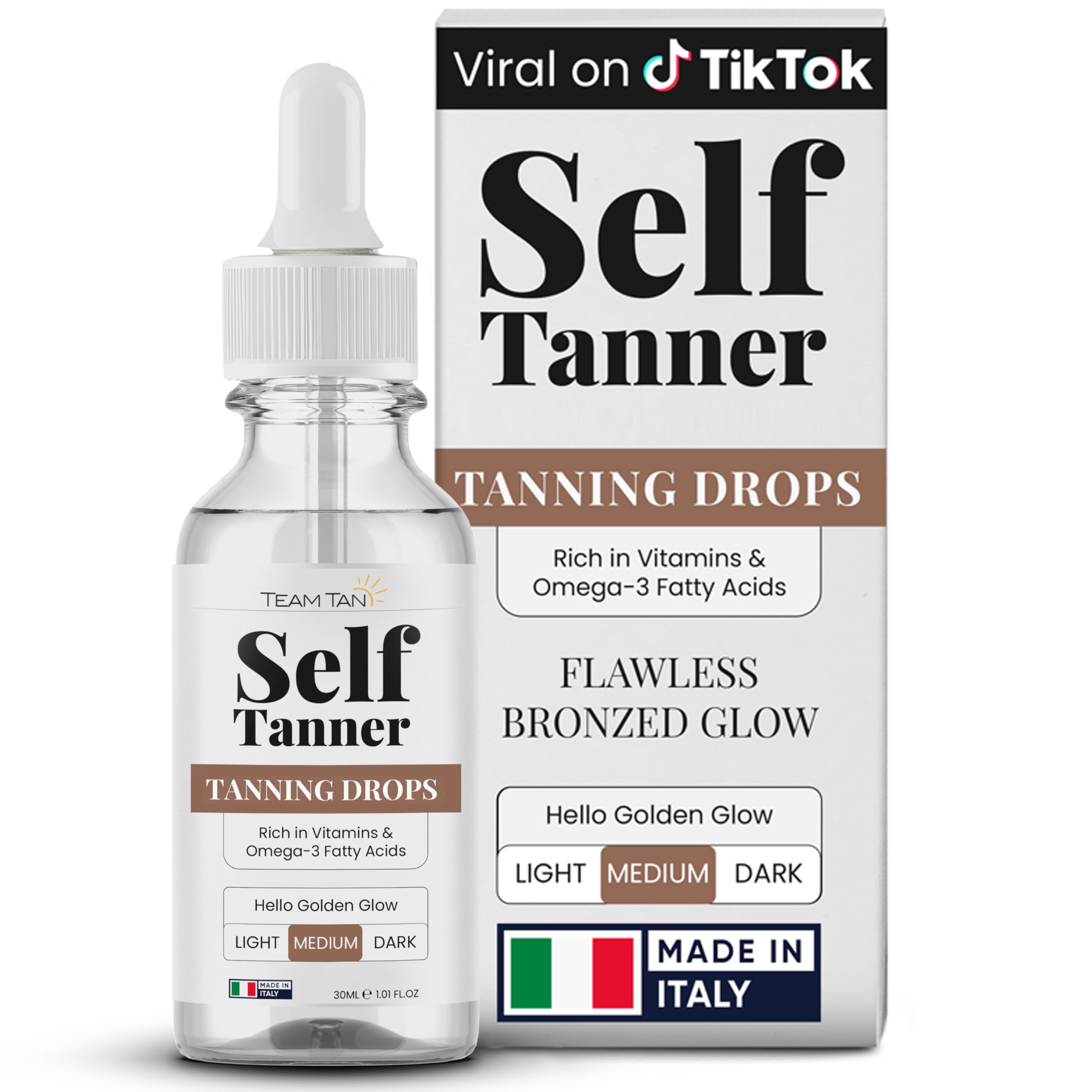 Team Tan Self Tanning Drops HYZ01 - Fully Customizable Body and Face ...