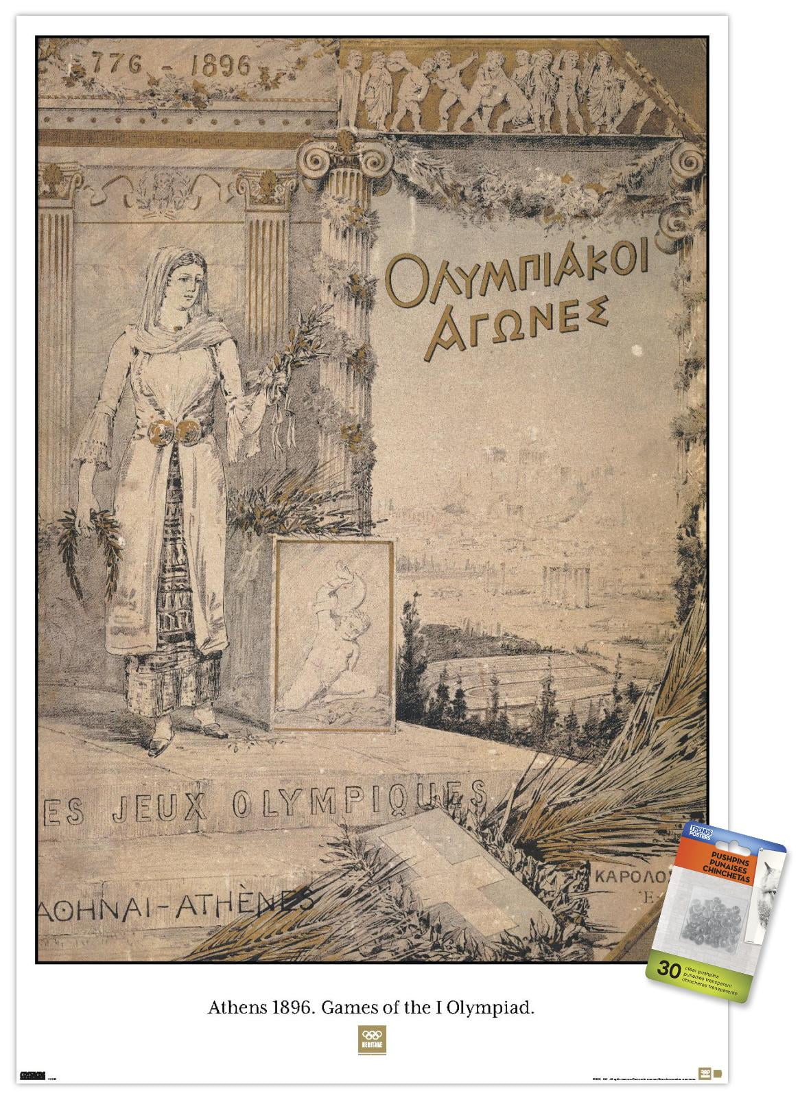 Team USA - Athens 1896. Games of the I Olympiad. Wall Poster with ...