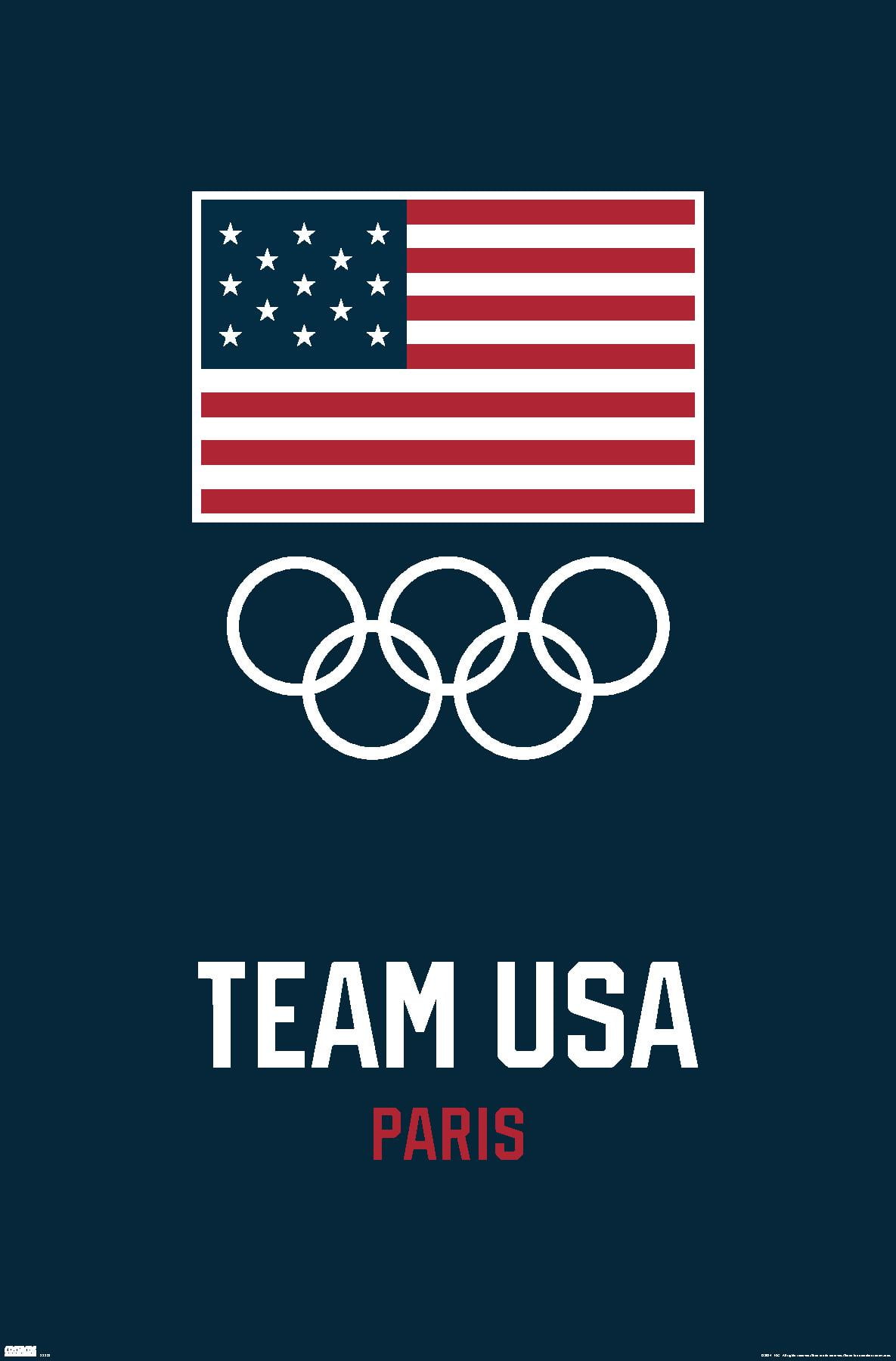 Team USA - Logo Blue Wall Poster, 22.375" x 34" - Walmart.com