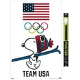 Team USA x Peanuts – Snoopy Winter Ski Jump Wall Poster, 22.375" x 34 ...