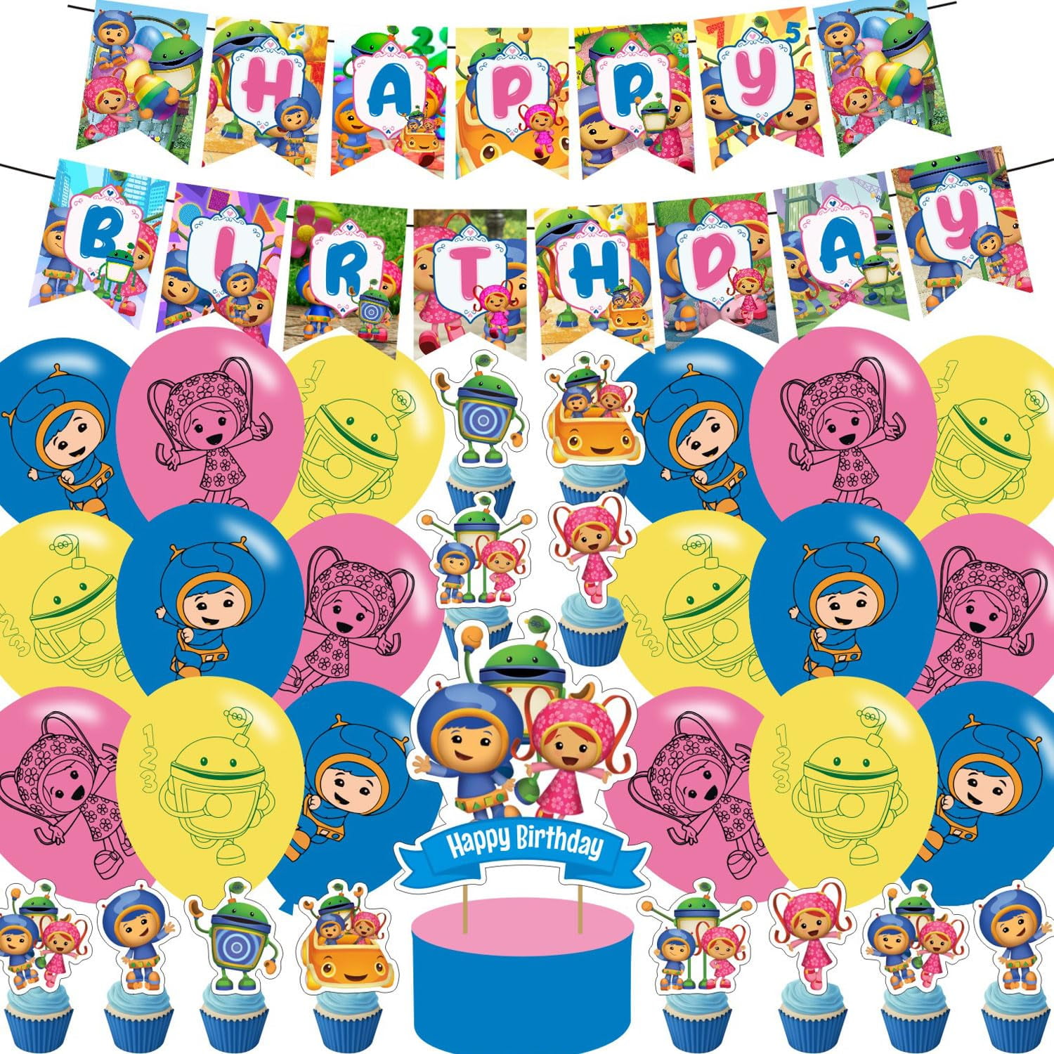 Team Umizoomi birthday party supplies, Cartoon AFN1Milli and Geo ...
