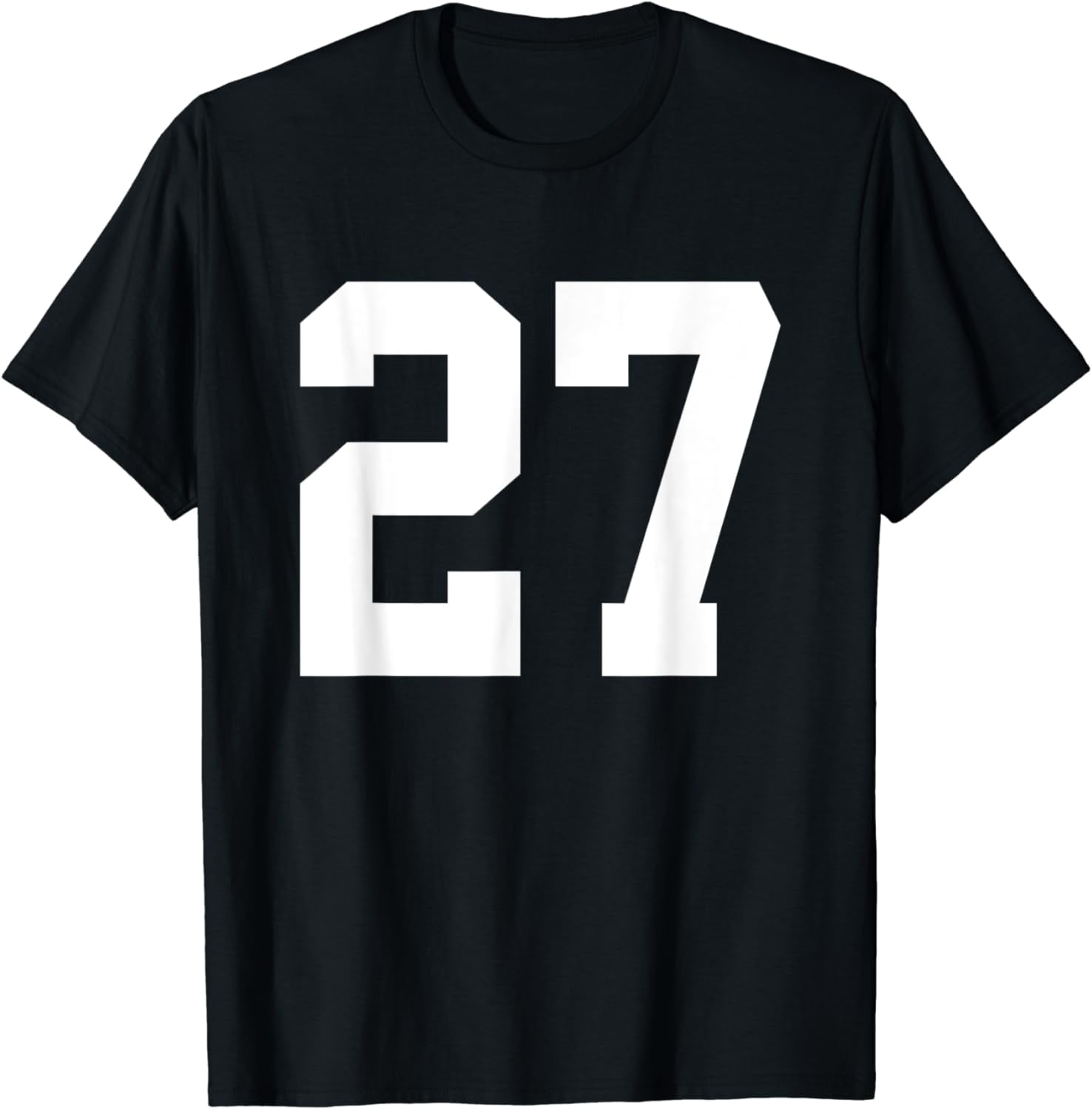 Team Uniform Jersey Number 27 Birthday Varsity Sports T-Shirt - Walmart.com