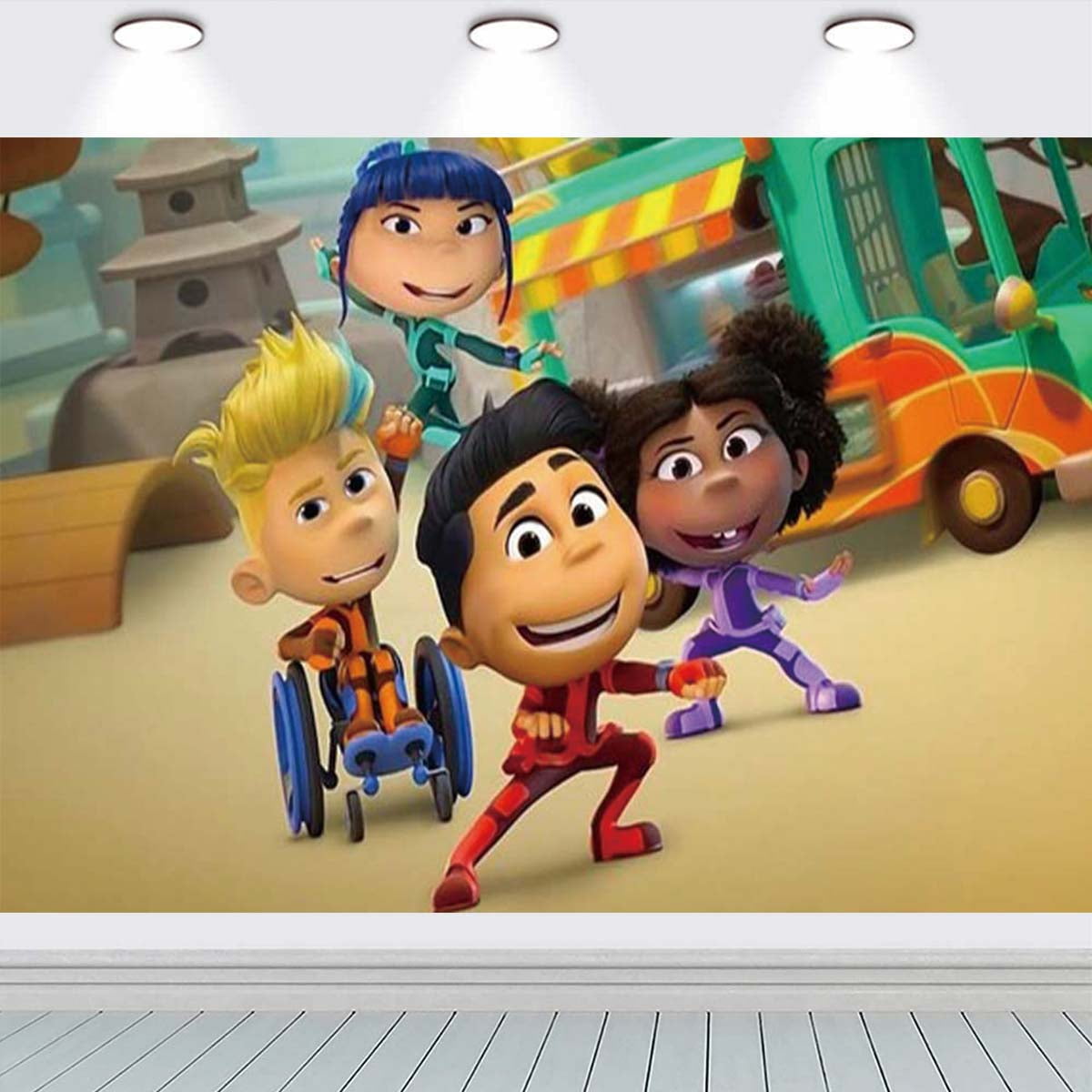 Team Zenko Go school Backdrop Background Banner Birthday Party Supplies ...