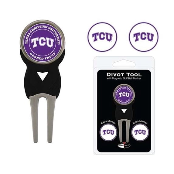 Team Golf NCAA TEXAS CHRISTIAN Divot Tool Pack With 3 Golf Ball Markers ...