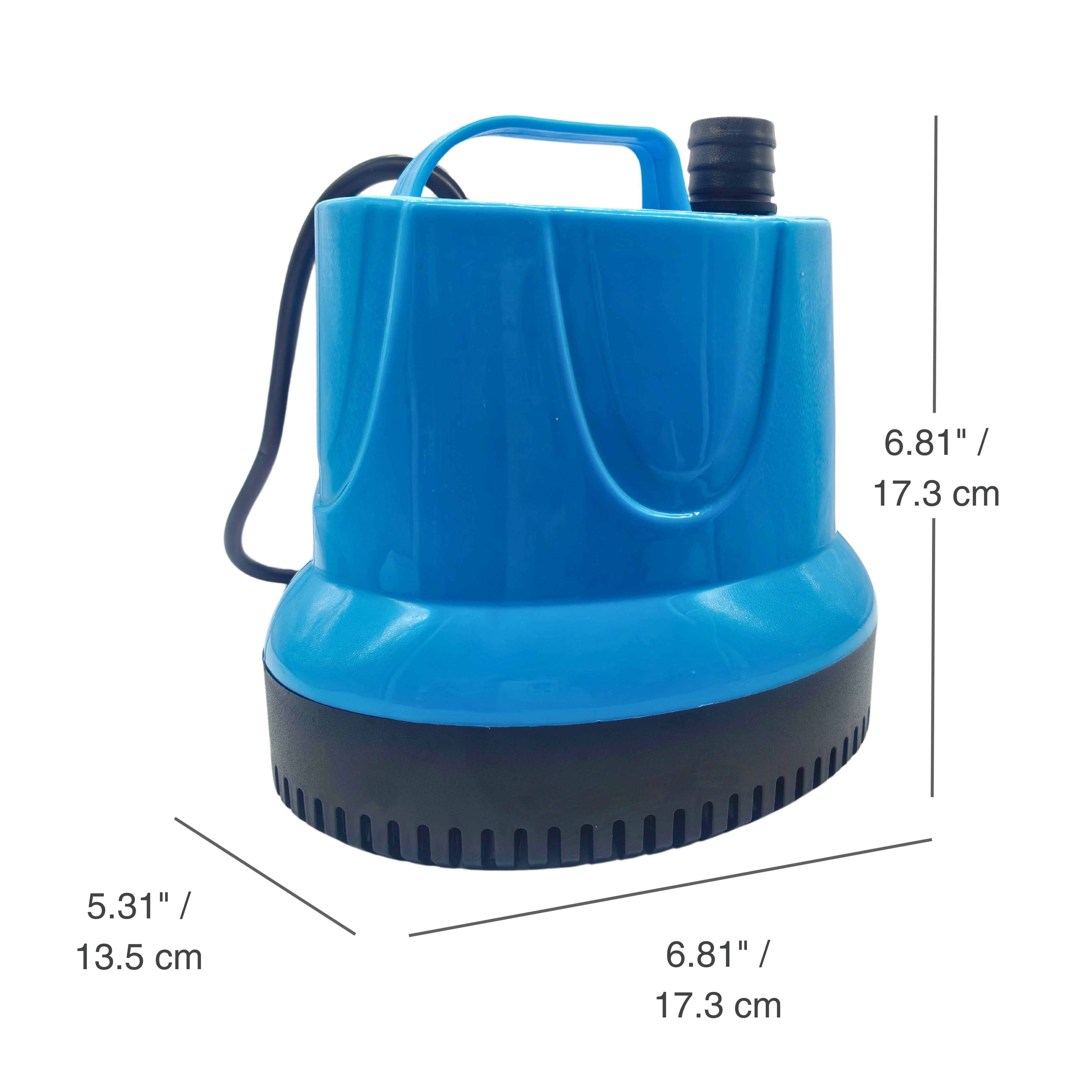 Teamson Home 1191 GPH 100W Adjustable Submersible Water Pump with a 6 ...