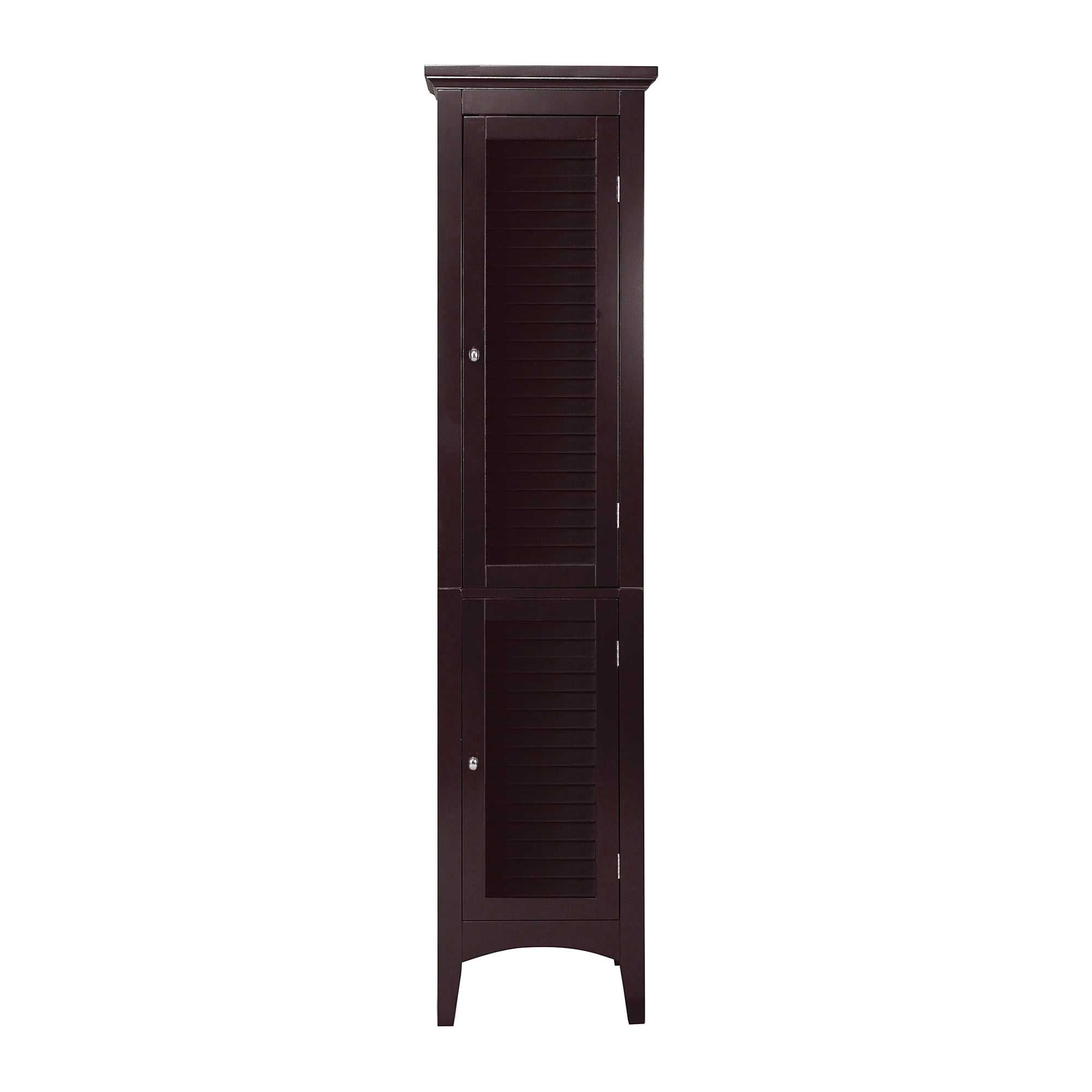 Teamson Home Glancy Two Shutter Doors Wooden Tall Tower Storage Cabinet ...