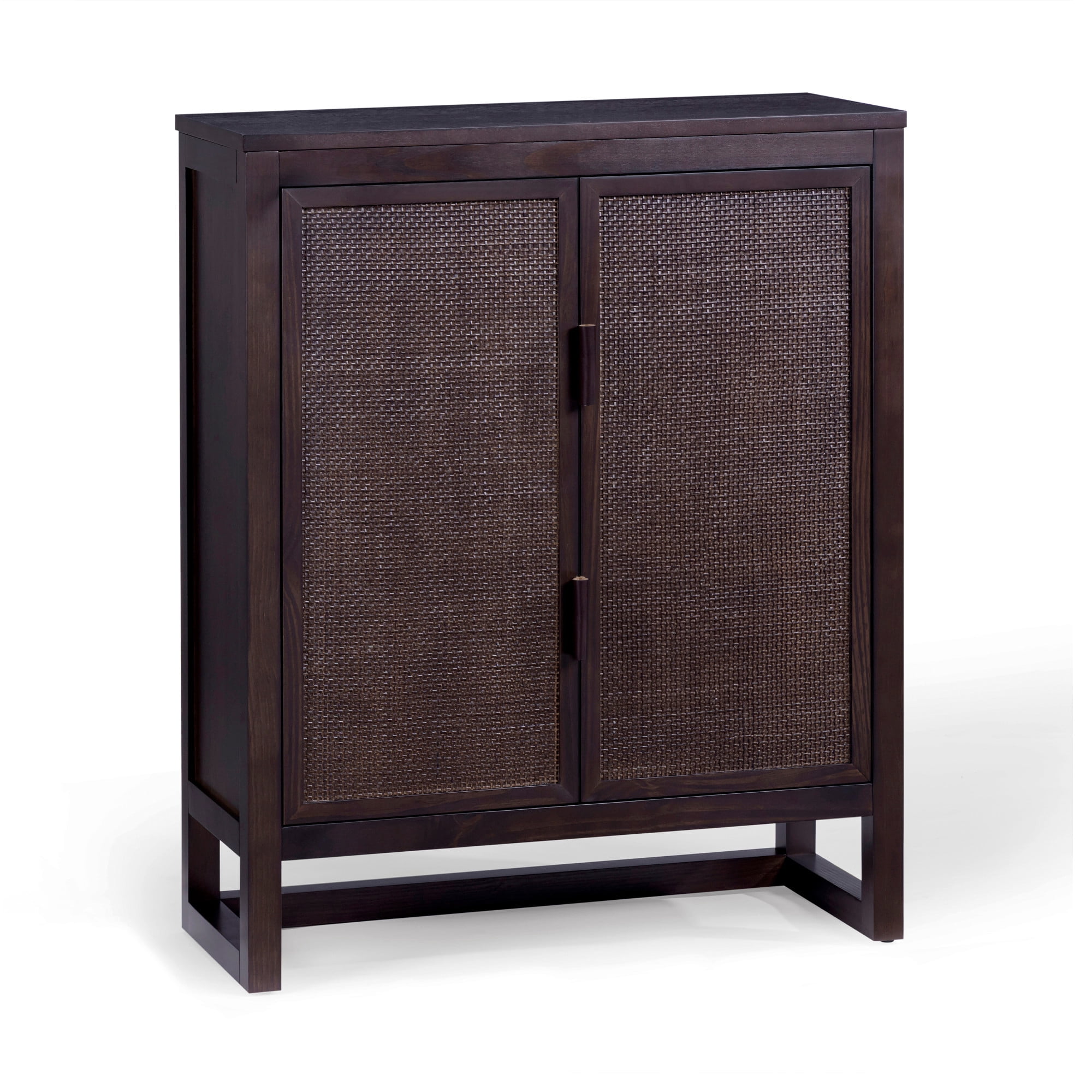 Teamson Home Hatteras Modern Cabinet, Storage with Rattan Doors ...
