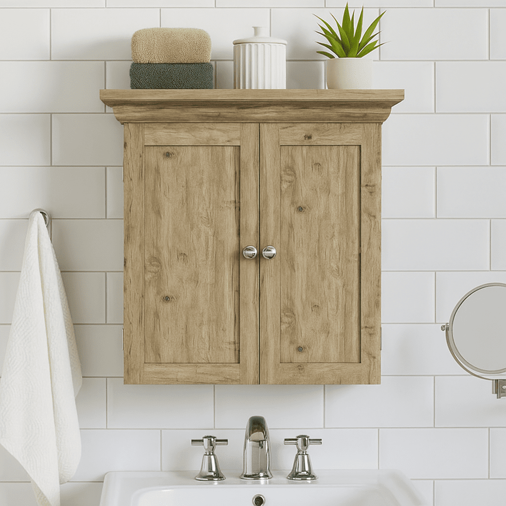 Teamson Home Stratford Removable Two-Door Wall Cabinet with Adjustable ...