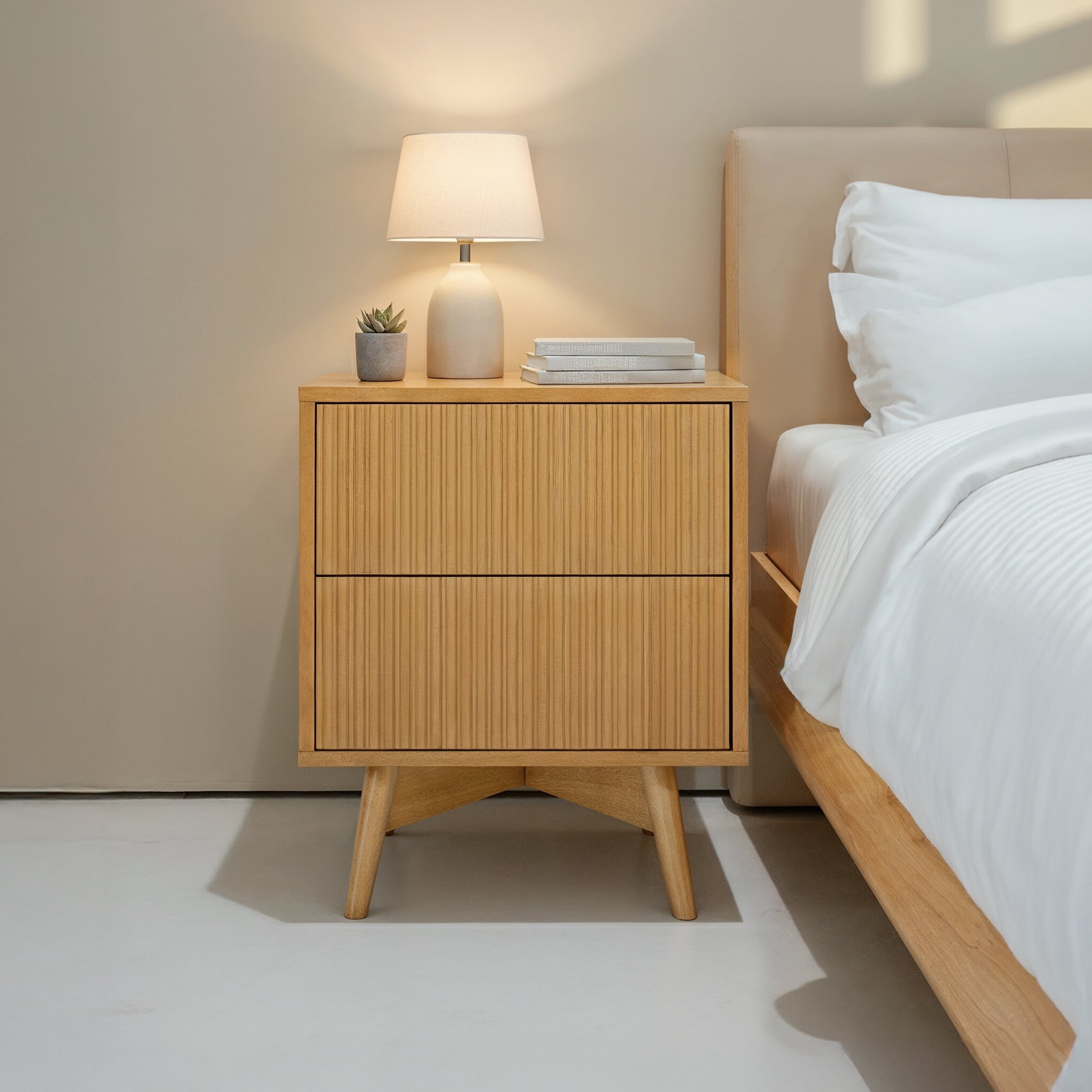 Teamson Home Tremolo Modern Boho 2-Drawer Nightstand with Push-Open ...