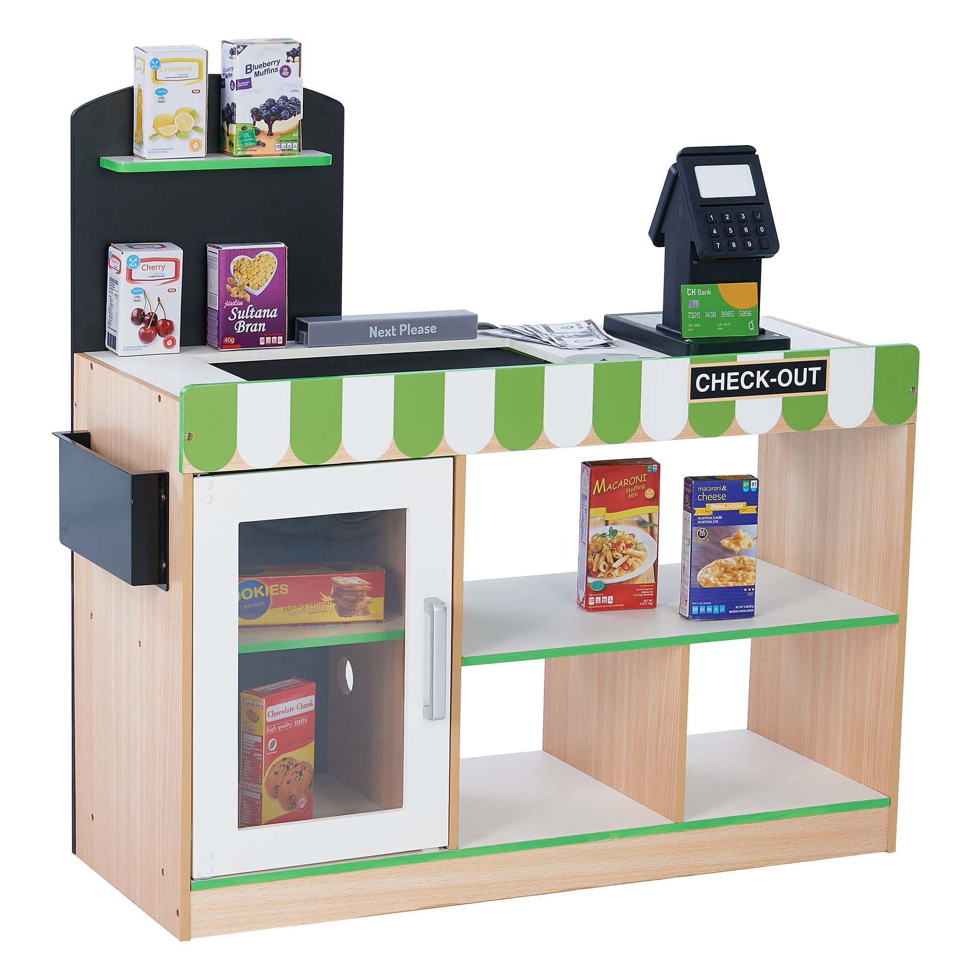 Teamson Kids Cashier Austin Interactive Cashier Checkout Stand, Wooden ...