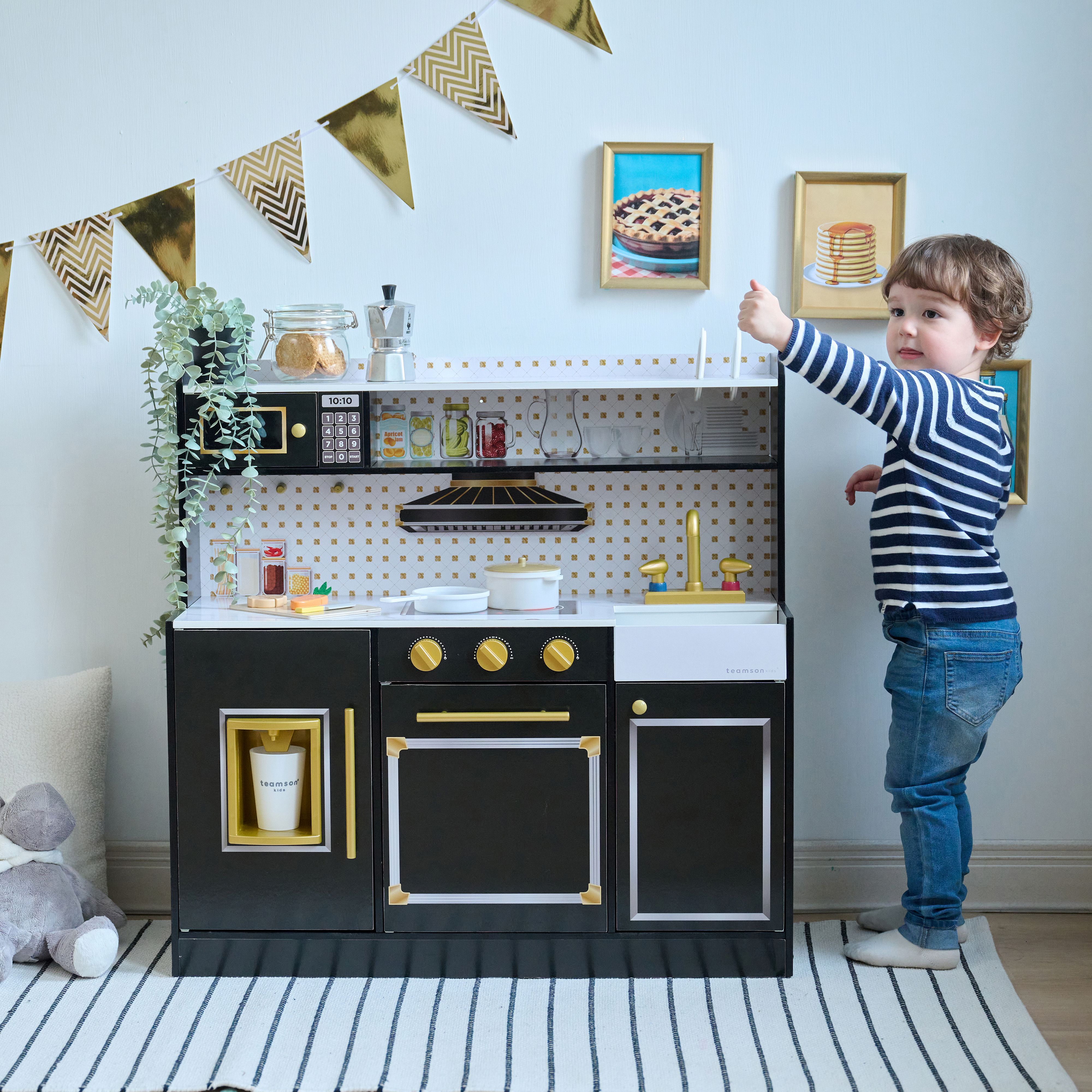 Teamson Kids Little Chef St. Louis Wooden Play Kitchen for Toddlers ...