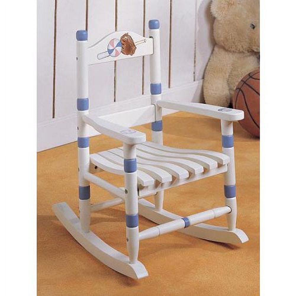 Teamson Kids Sports Country Rocking Chair for 3 Years and up, White ...