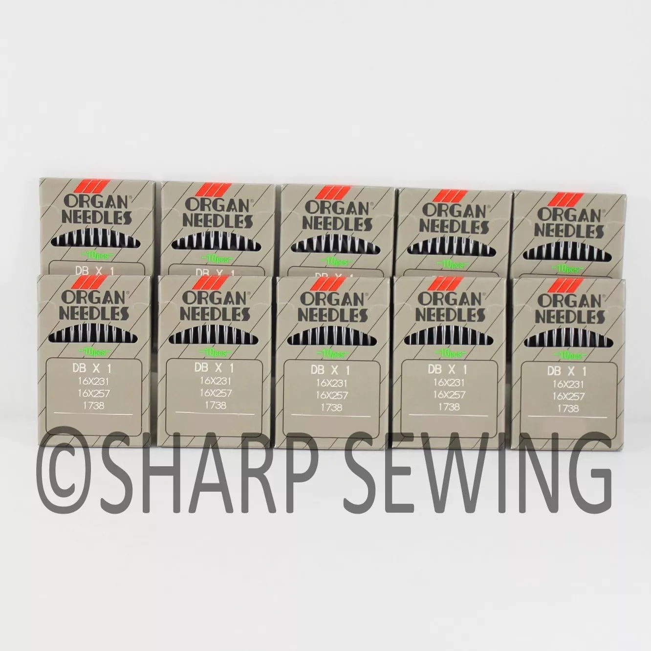 Teamwork 100 ORGAN 16X257 SIZE#18 / 120 LOCKSTITCH NEEDLES DBX1 1738 ...