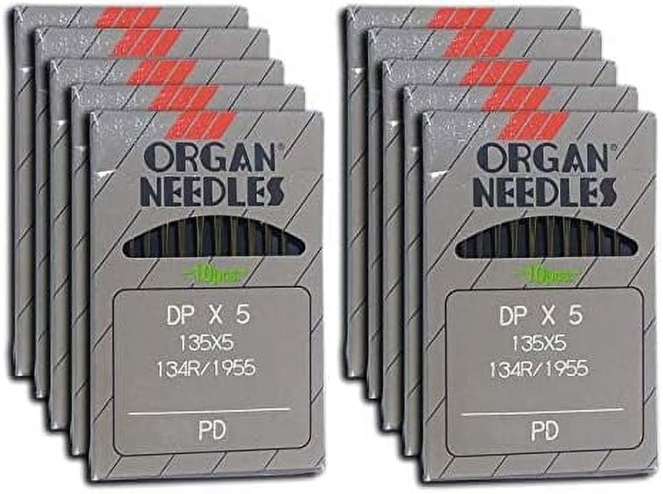 Teamwork 100 Organ Titanium 135X5 DPX5 1955 SY1955 Industrial Sewing Machine Needles (Size 130 / ...
