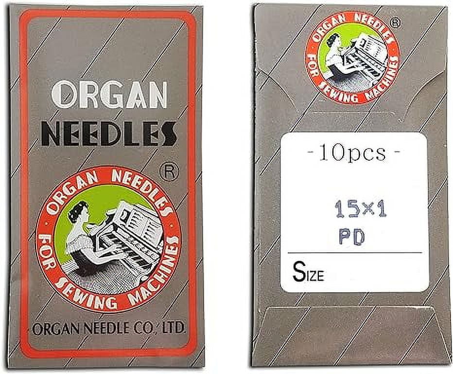 Teamwork 20 Organ 15X1 HAX1 Titanium Flat Shank Home Sewing Machine Needles ~ Multiple Sizes ...