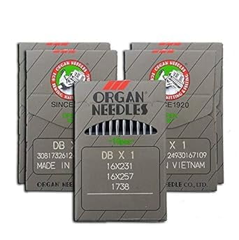 Teamwork 20 Organ Industrial Single Needle LOCKSTITCH Round Shank Needles (Sharp) DBX1 16X257 ...