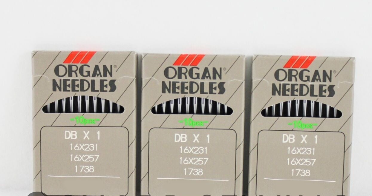 Teamwork 30 ORGAN 16X257 #11BP BALL POINT INDUSTRIAL LOCKSTITCH NEEDLES DBX1 1738 287WH ...